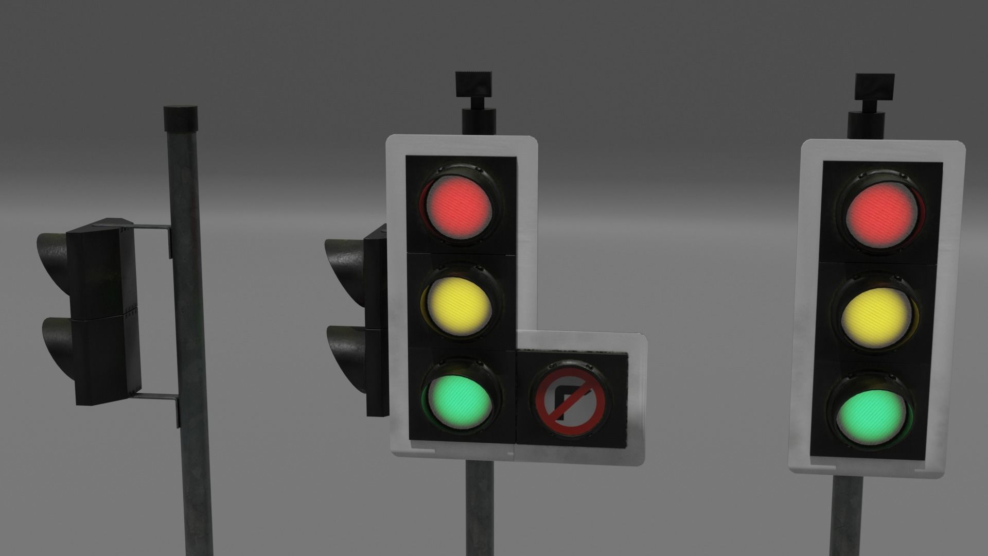3D model UK traffic Lights Low poly VR / AR / low-poly | CGTrader