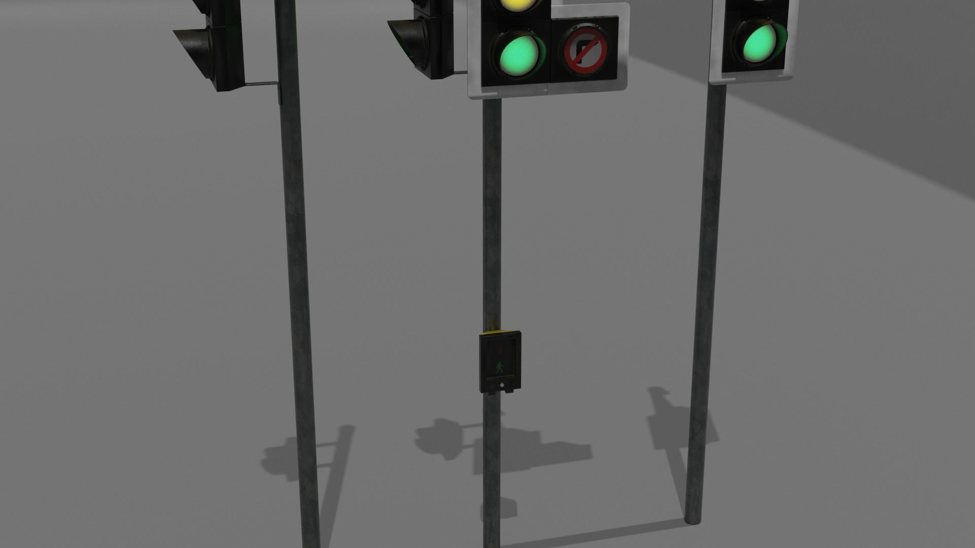 3D model UK traffic Lights Low poly VR / AR / low-poly | CGTrader
