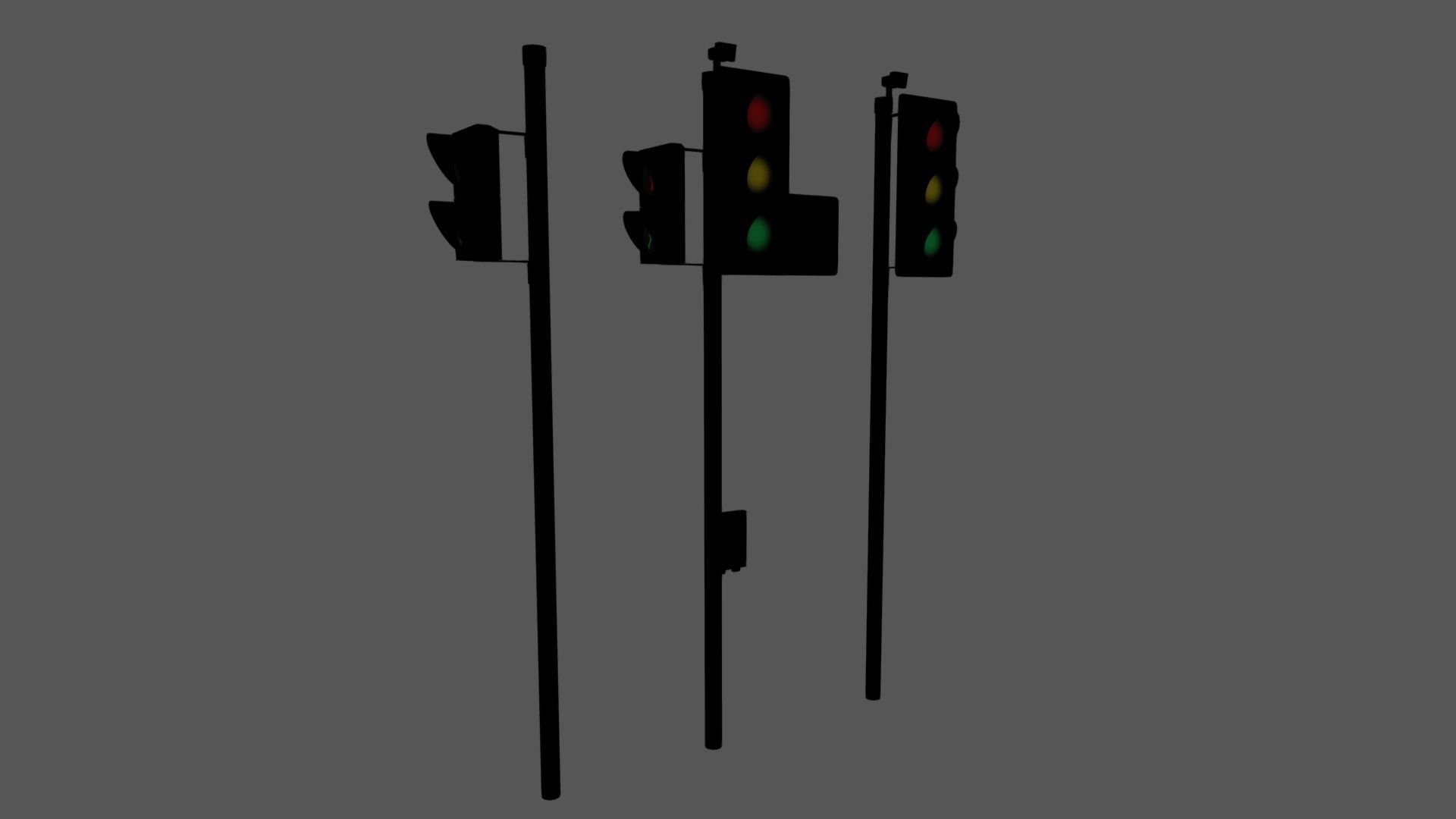 3D model UK traffic Lights Low poly VR / AR / low-poly | CGTrader