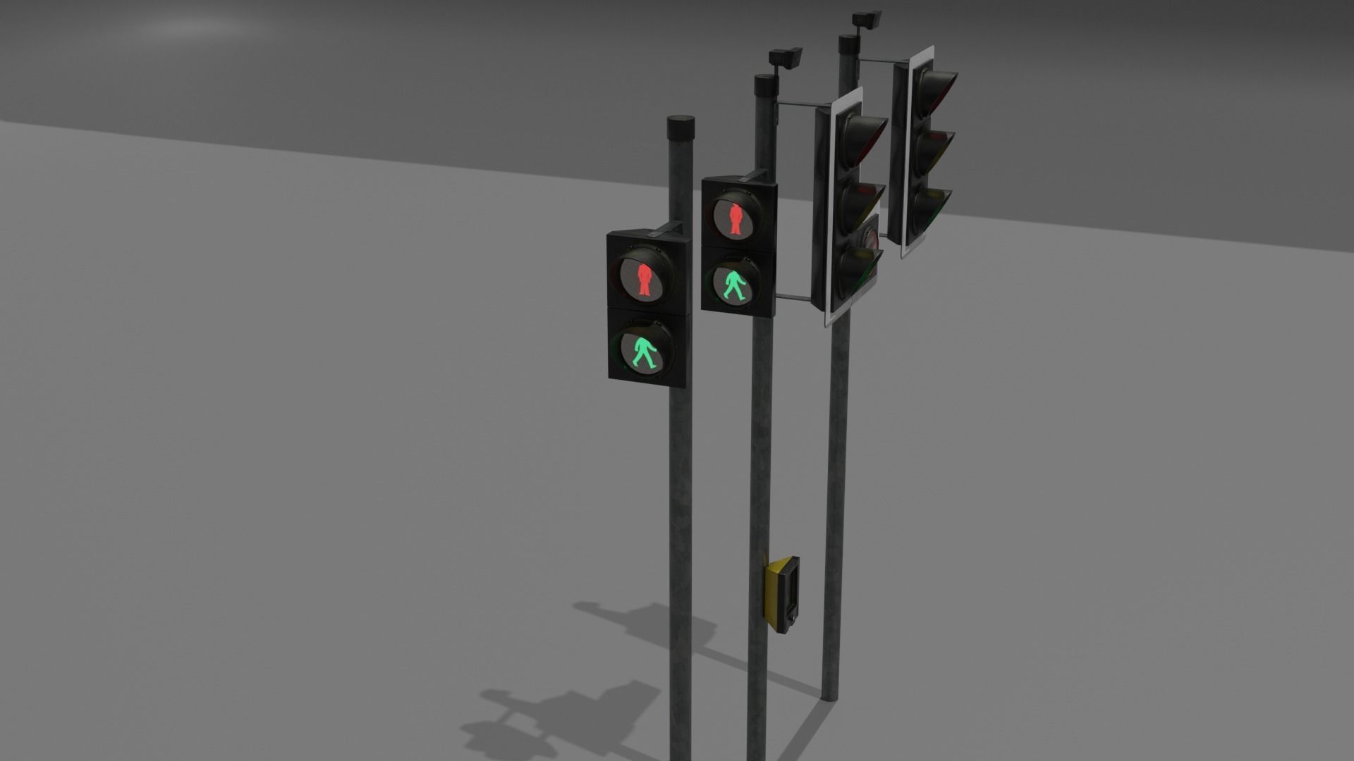 3D model UK traffic Lights Low poly VR / AR / low-poly | CGTrader