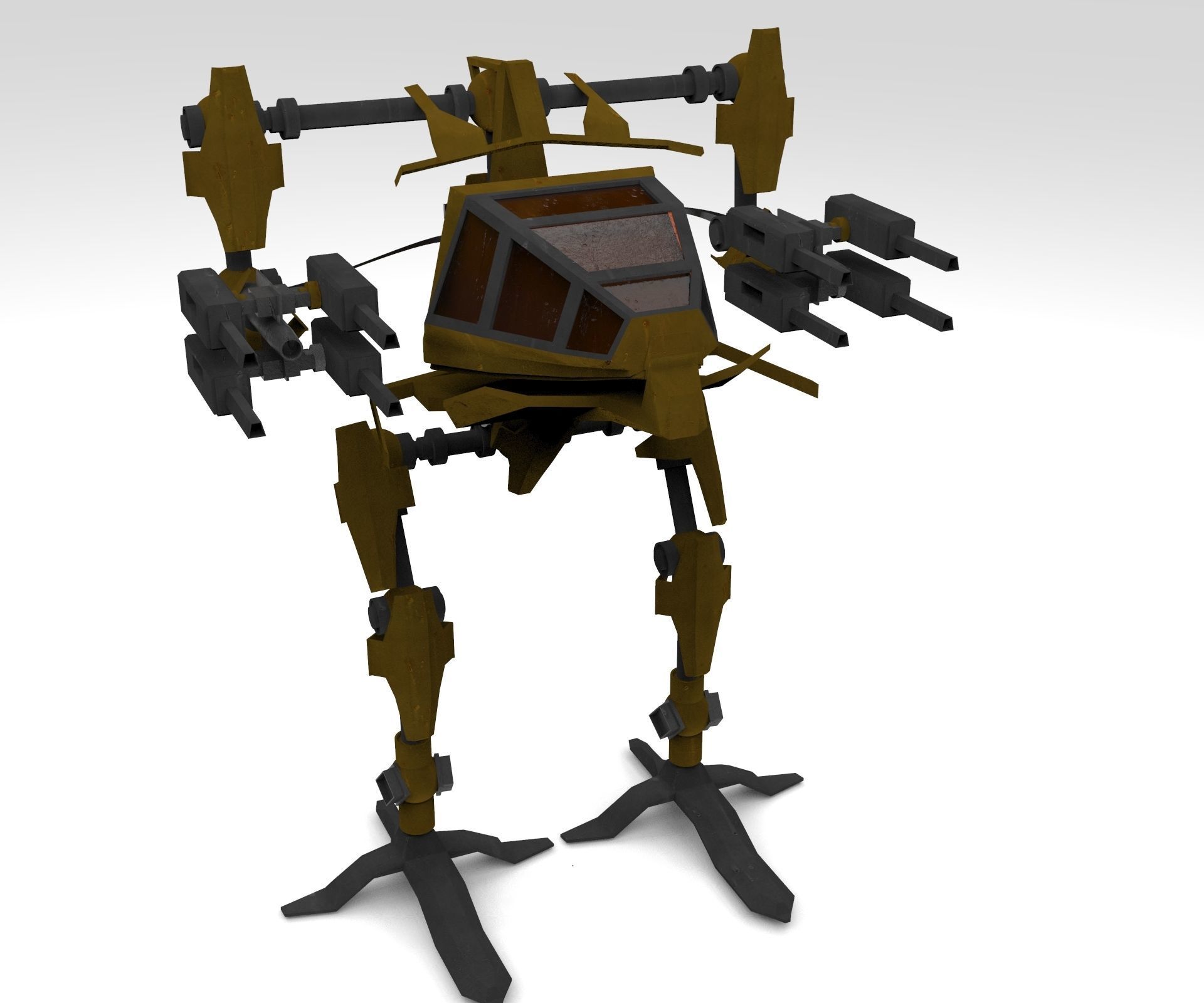 Heavy Combat Bot 3D model | CGTrader