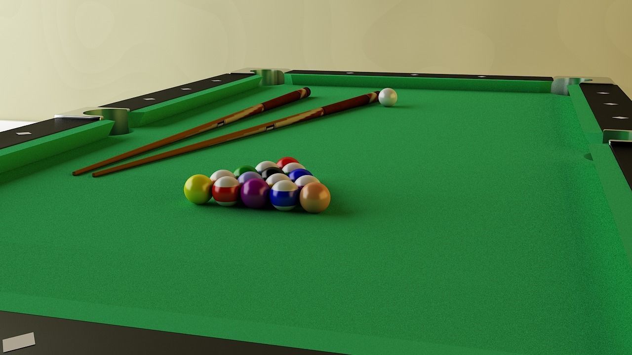 Pool Table - Billiard free 3D model | CGTrader