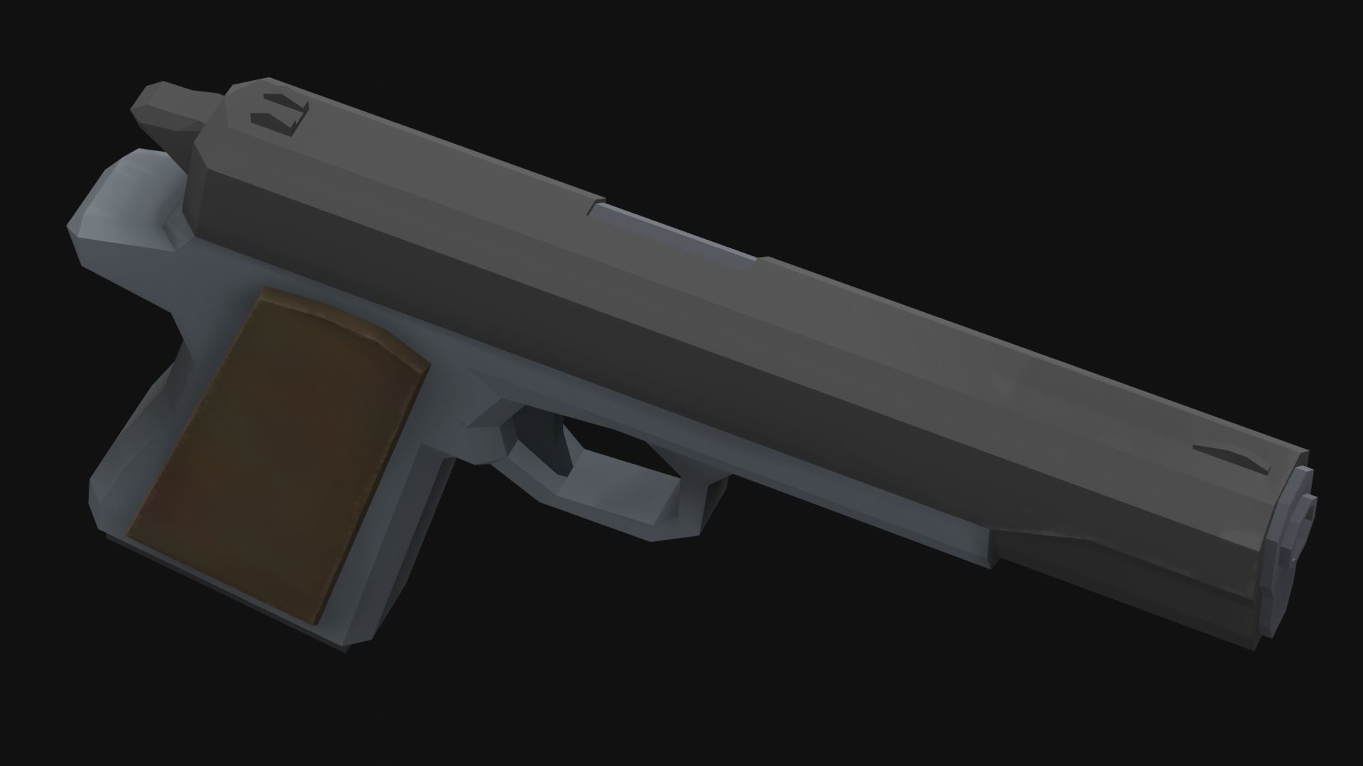 3D model low poly hand painted colt 1911 VR / AR / low-poly | CGTrader