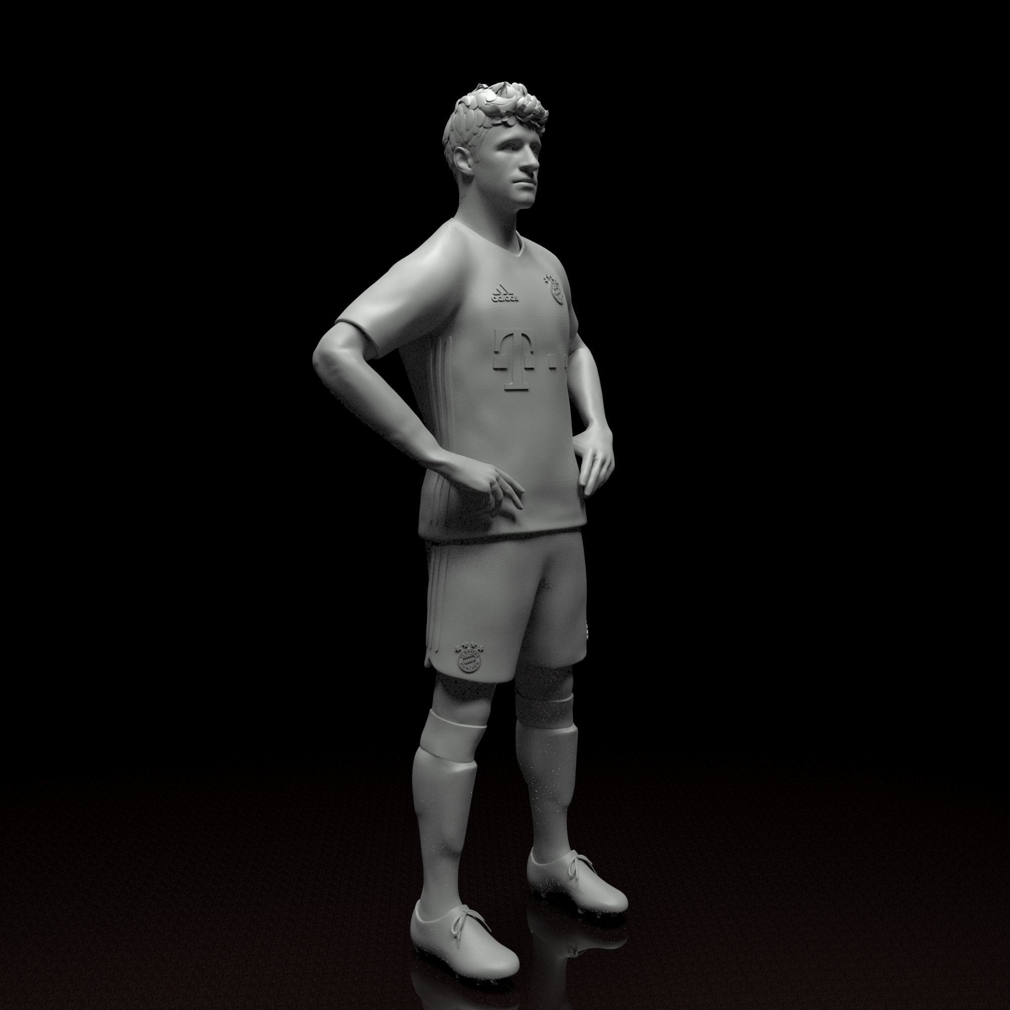 Muller Bayern Munich football player stl file ready for print 3D model ...