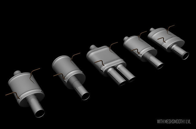 3D model Car Muffler Exhaust Pack VR / AR / low-poly | CGTrader
