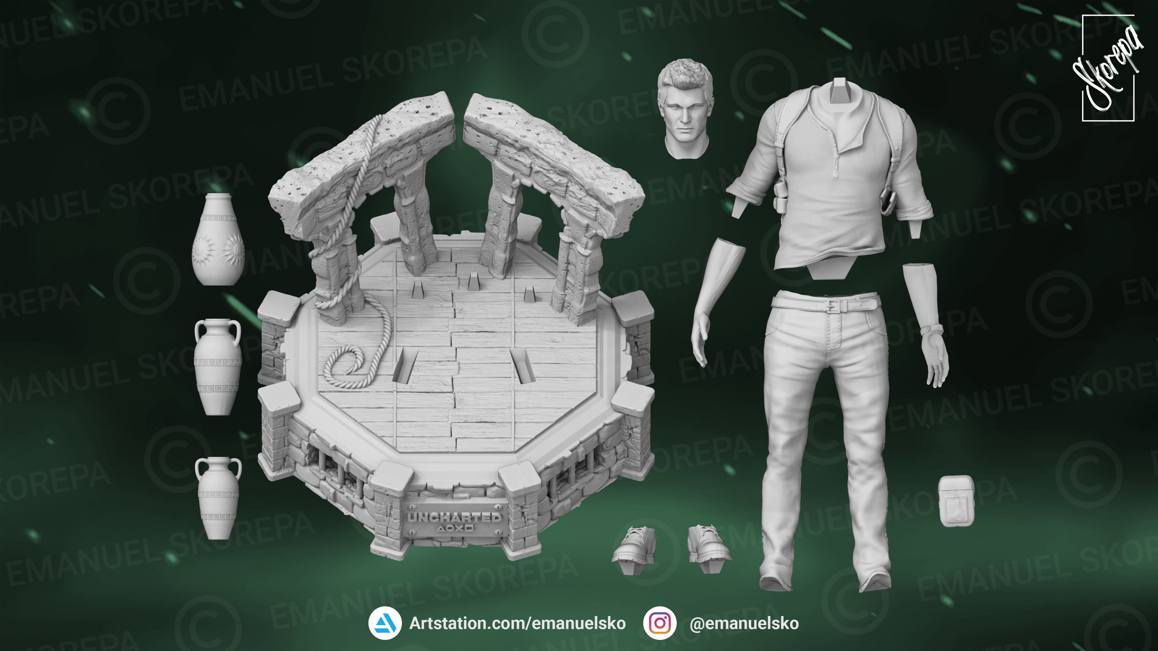 NATHAN DRAKE 3D model 3D printable | CGTrader