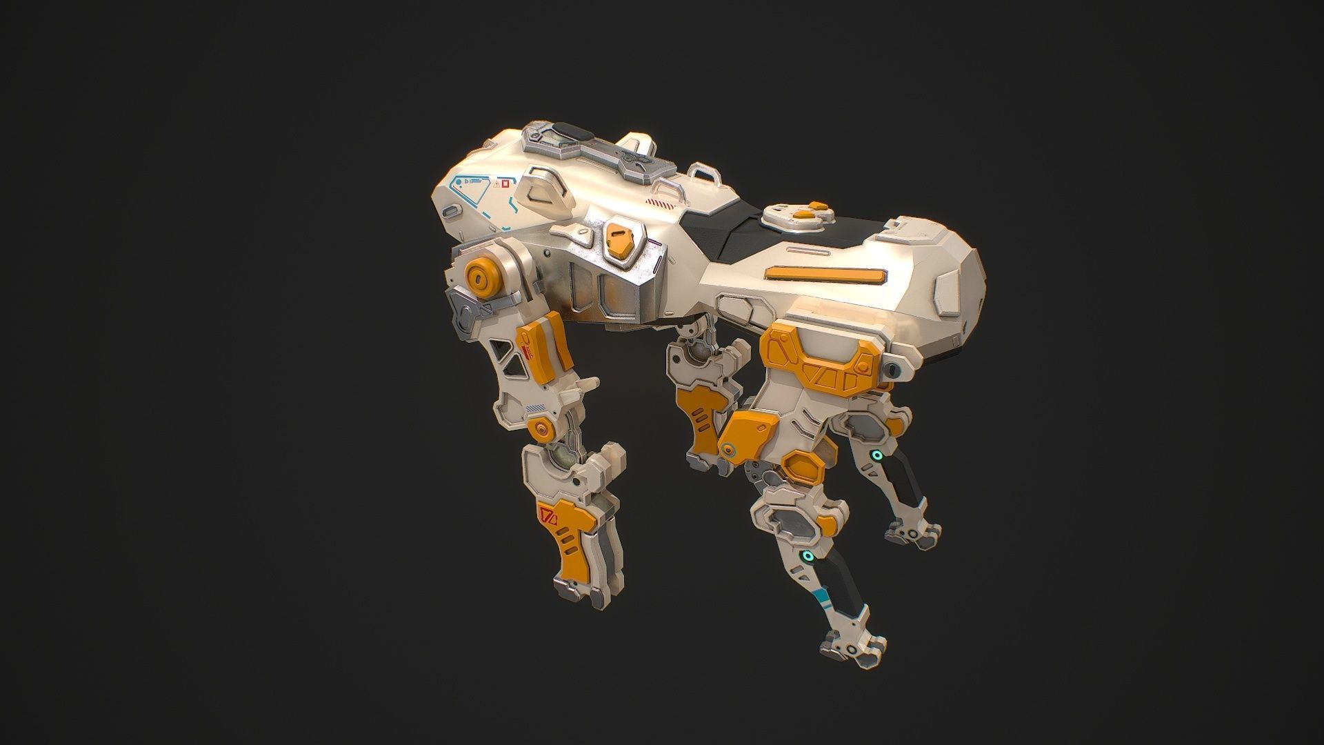 3D model Sci fi quadruped scout robot VR / AR / low-poly | CGTrader