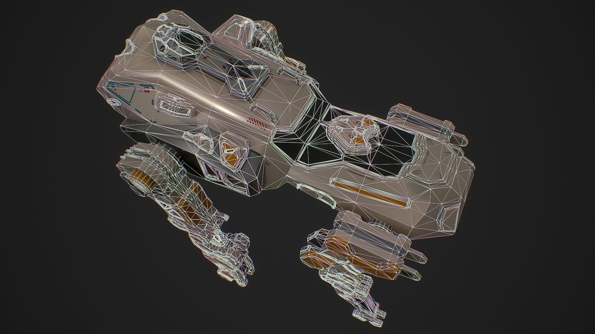 3D model Sci fi quadruped scout robot VR / AR / low-poly | CGTrader