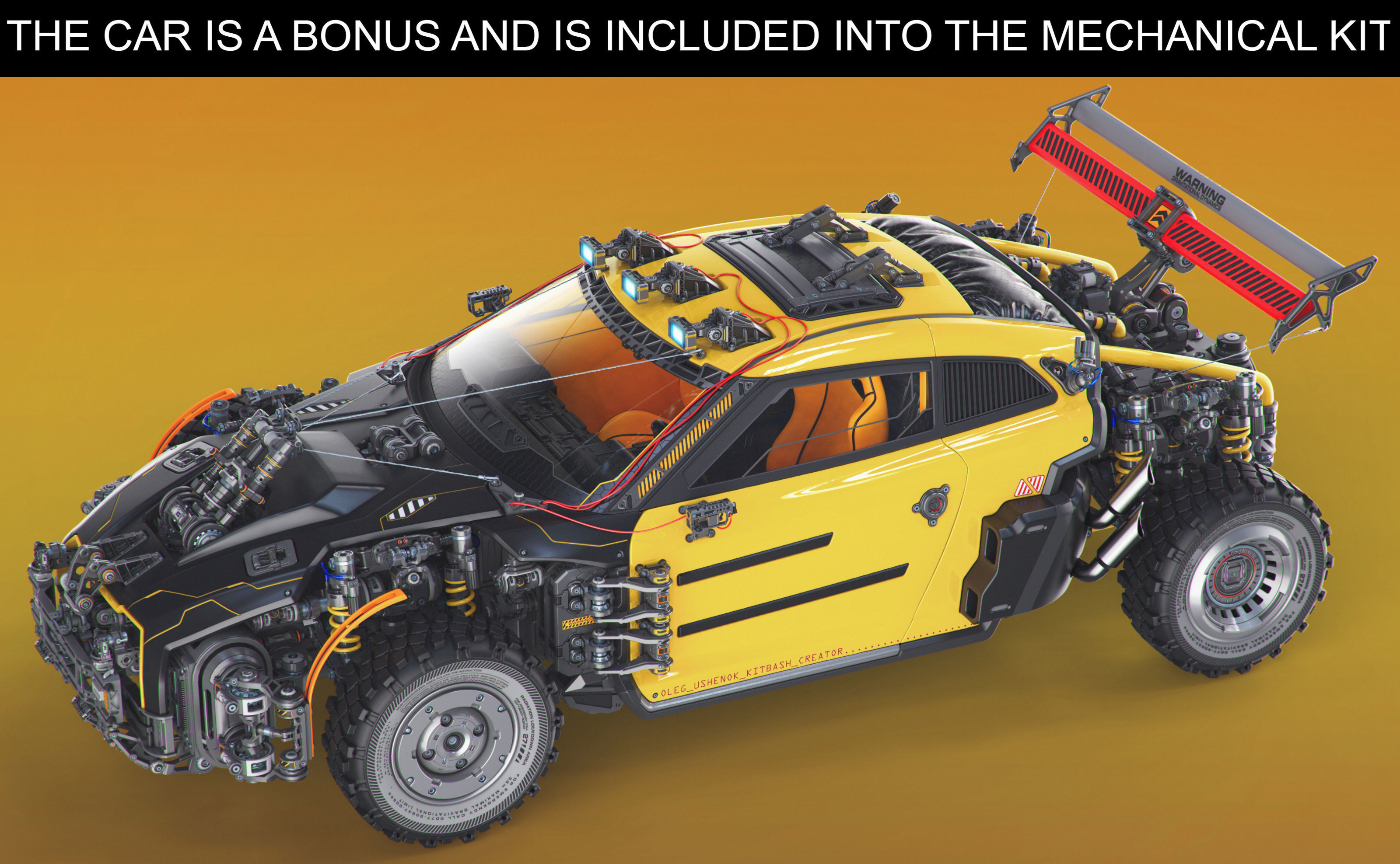 Sci-Fi Hard Surface Mechanical KITBASH 420 DETAILS 3D model | CGTrader