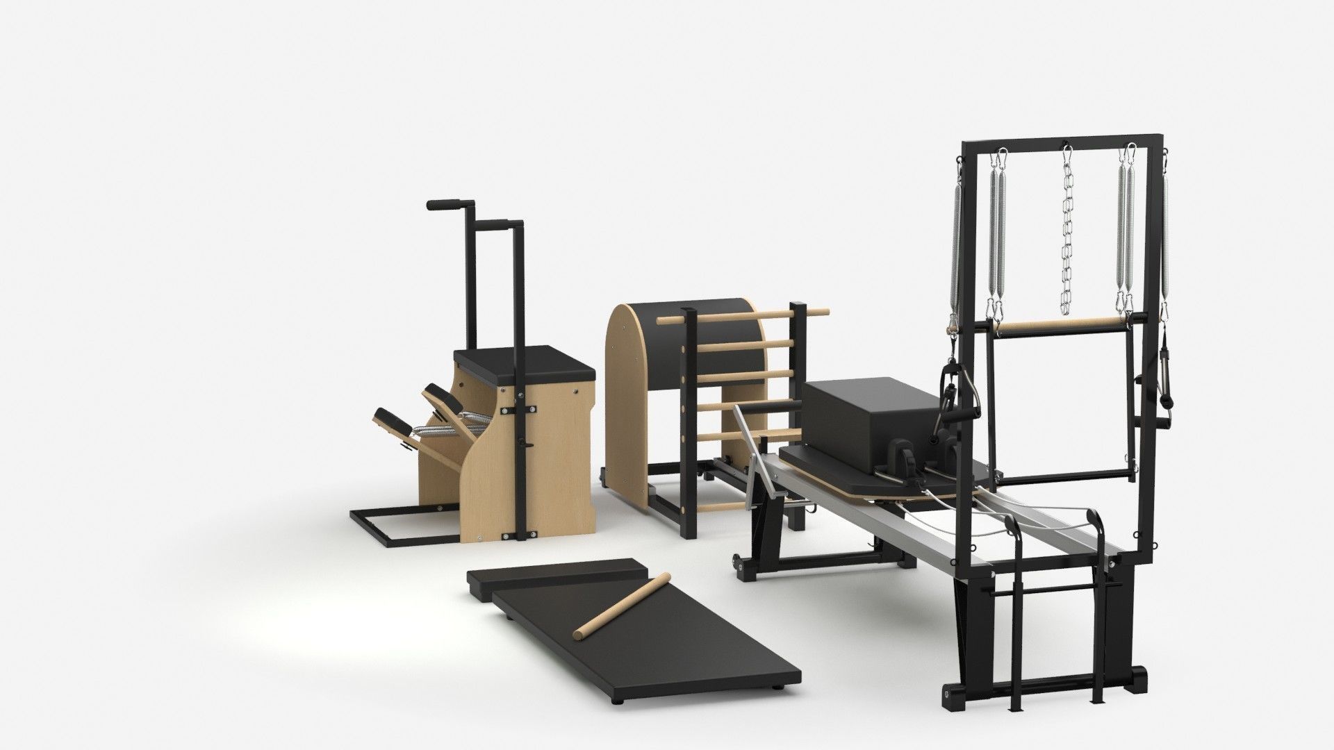 MERRITHEW PILATES EQUIPMENT 3D model | CGTrader