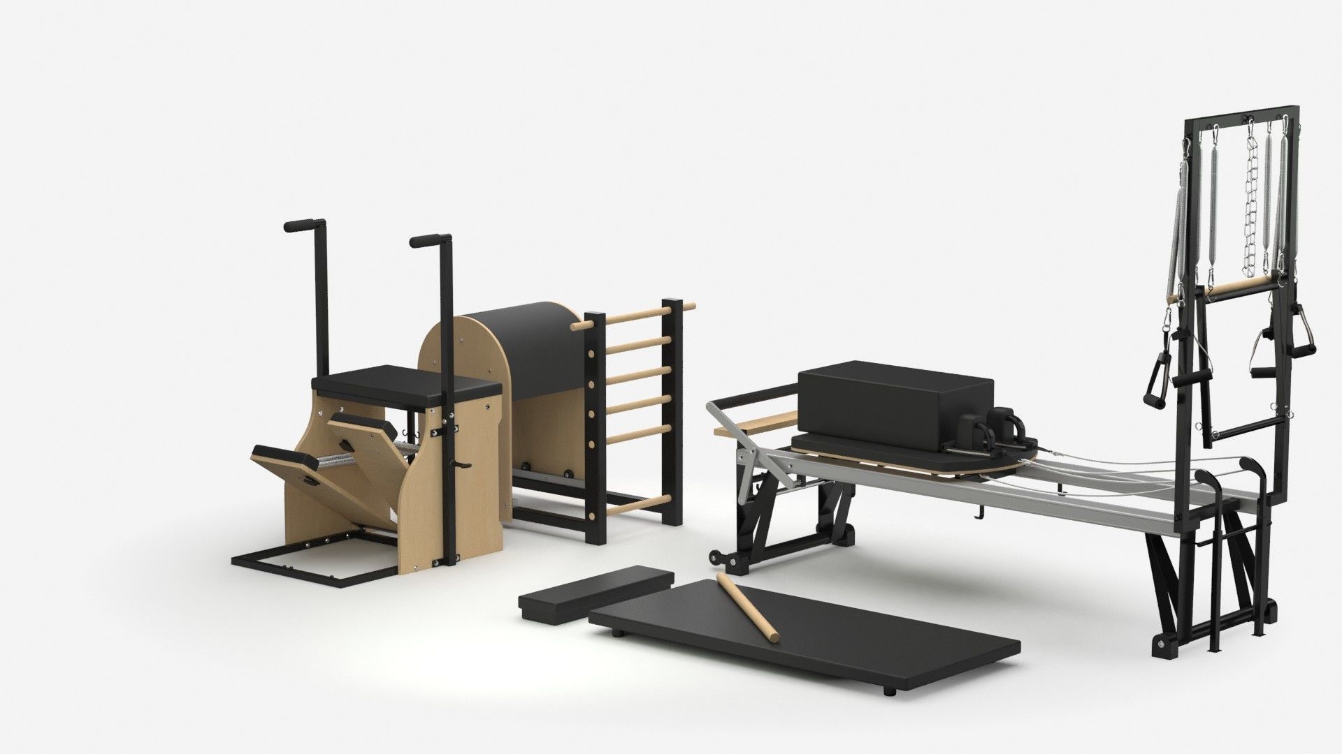MERRITHEW PILATES EQUIPMENT 3D model | CGTrader