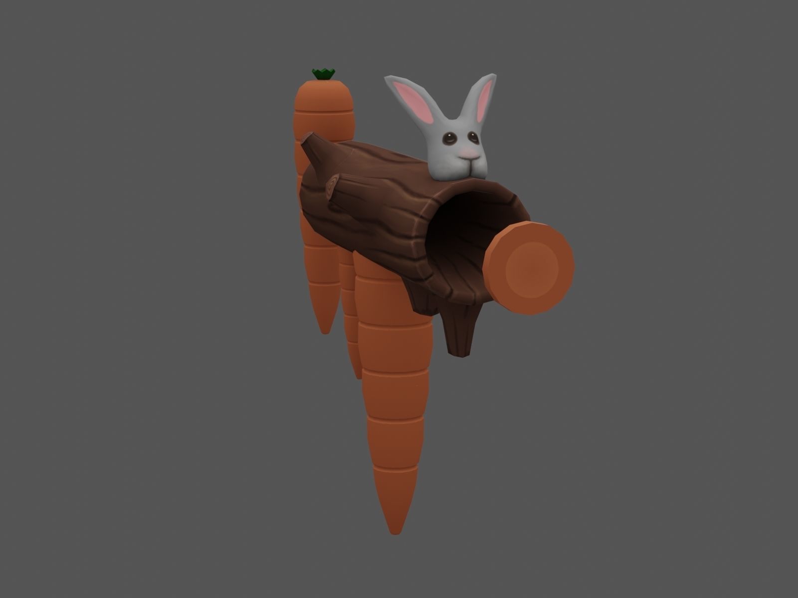 3D model Cartoon Bunny Shooter Handpaint VR / AR / low-poly | CGTrader