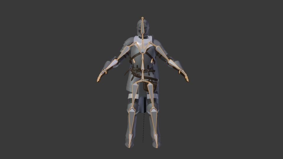 Knight in armor 3D model animated rigged | CGTrader