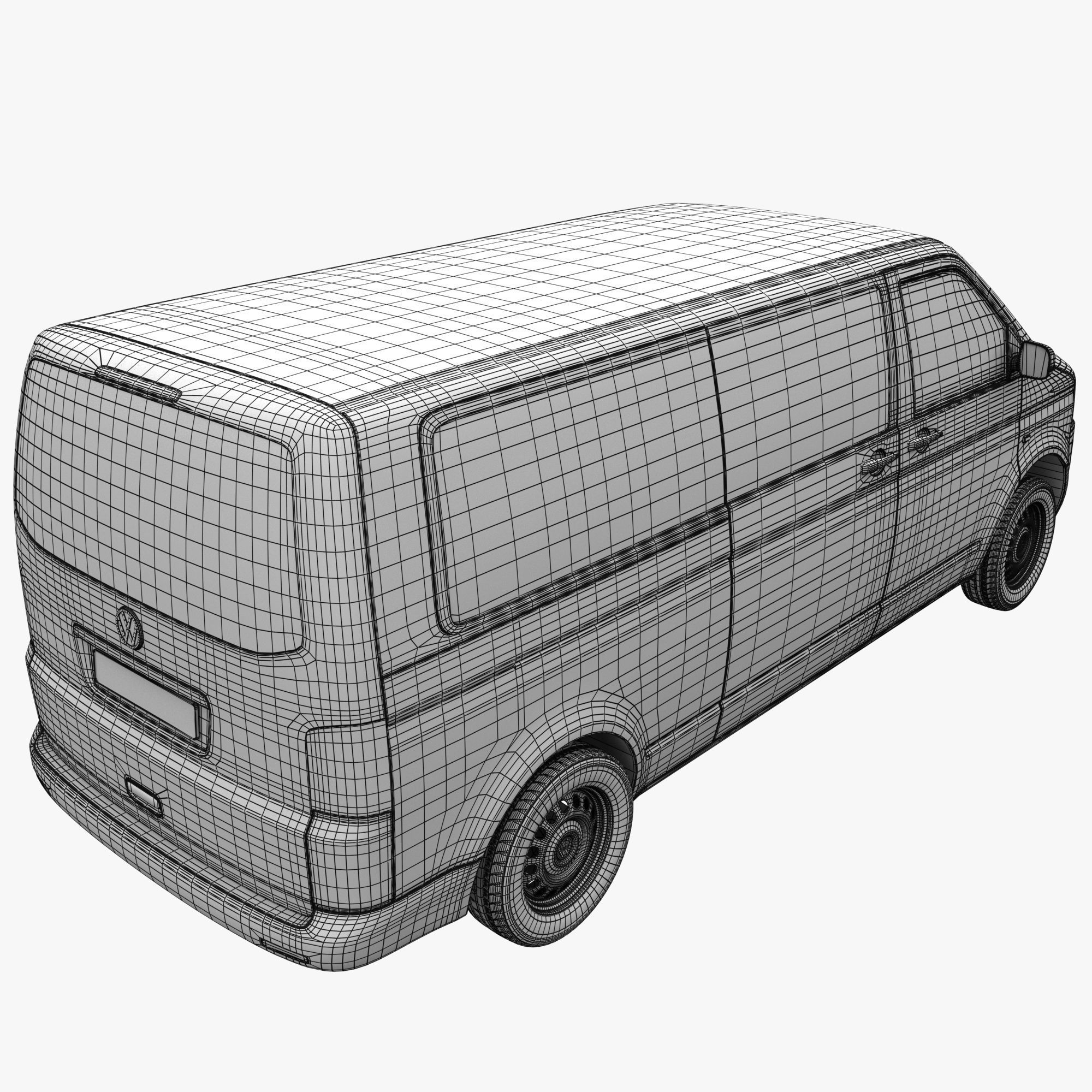 VW Transporter T5 cargo van LBW 3D model | CGTrader