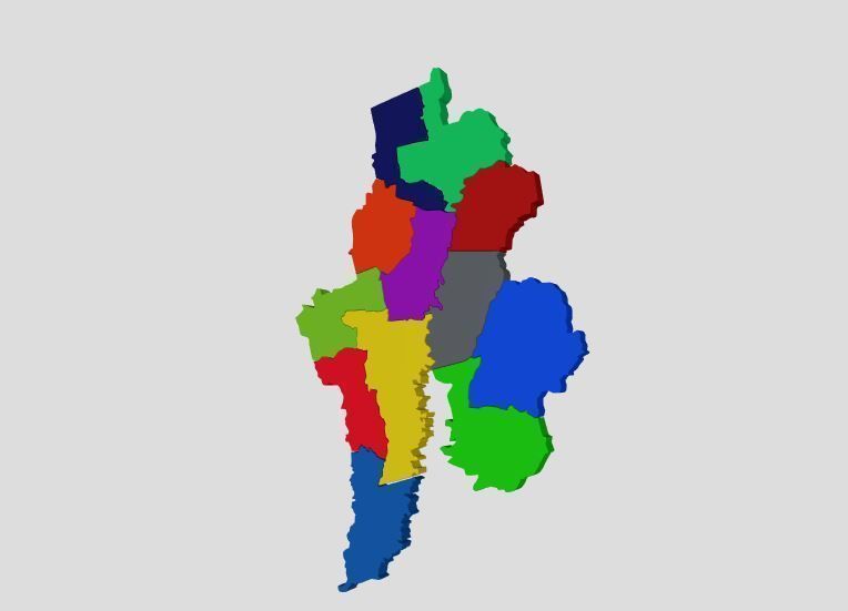 Peta Kecamatan Bekasi 3D model | CGTrader