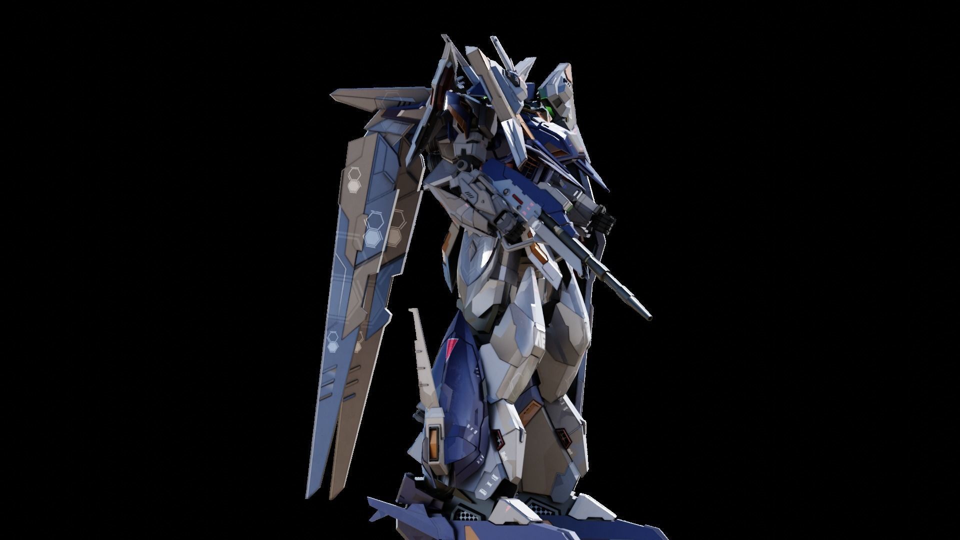 RX - 105 Gundam 3D model rigged | CGTrader