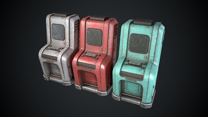 3D model Sci-Fi Console PBR Space Exploration Control Center VR / AR ...