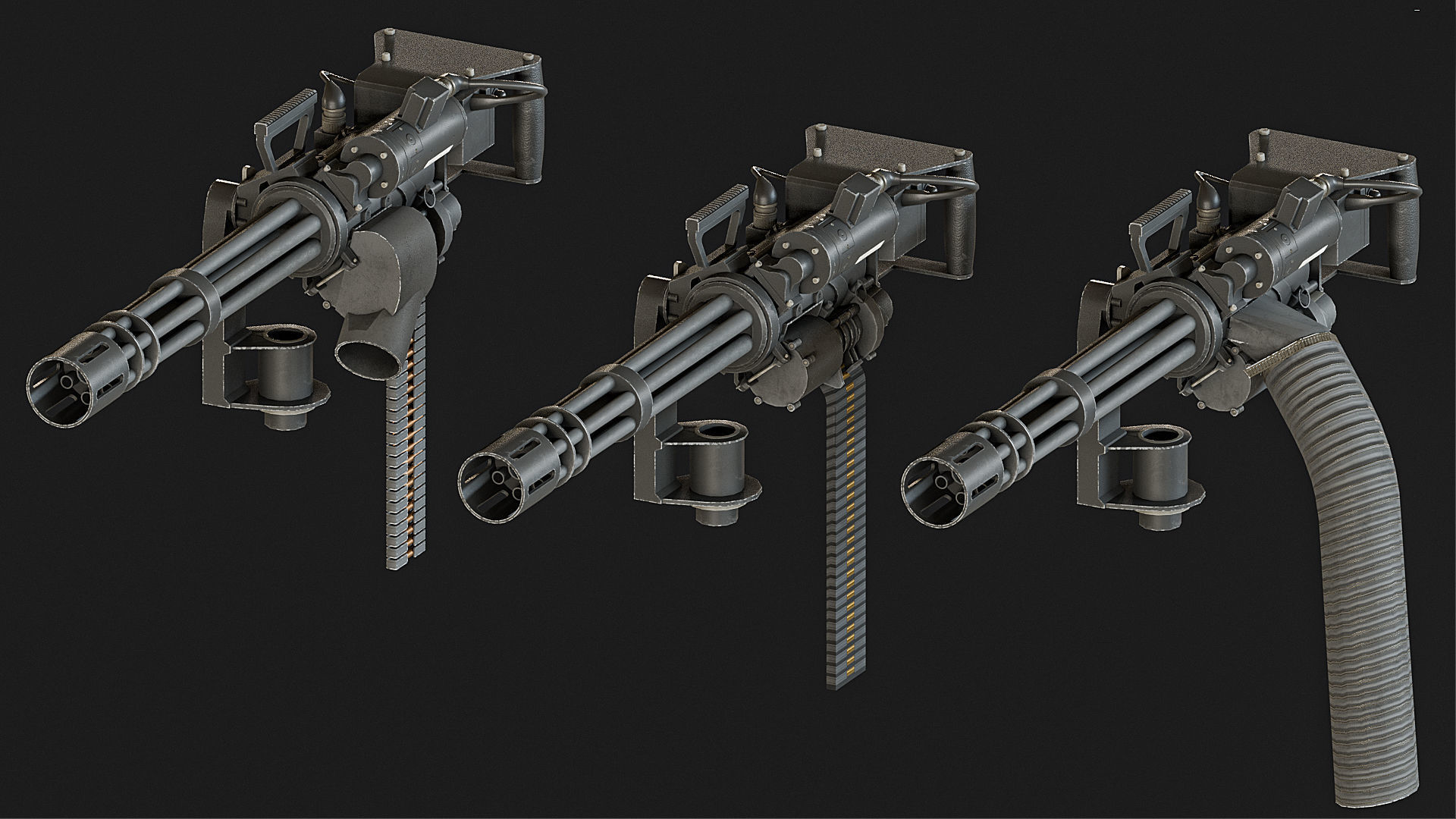 3D model M134 machinegun VR / AR / low-poly | CGTrader