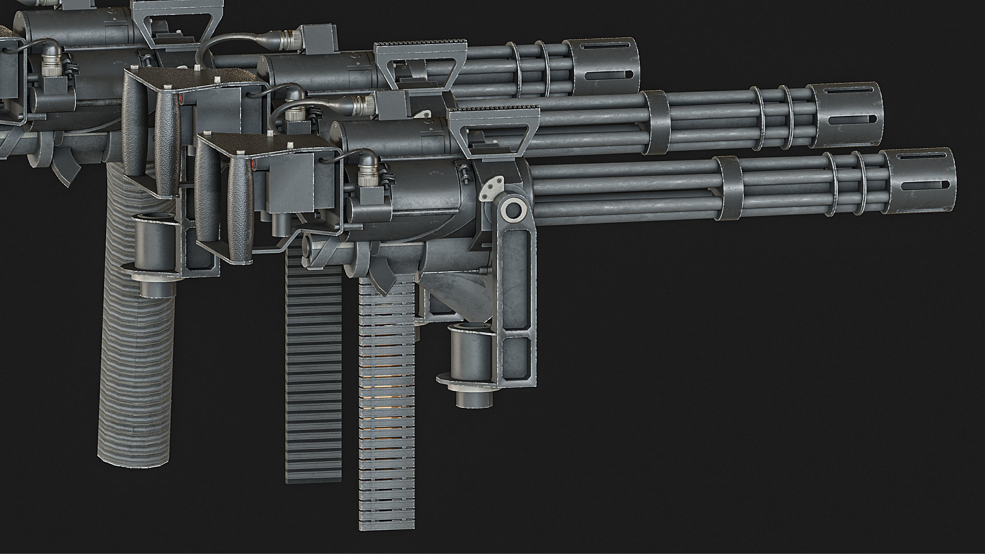 3D model M134 machinegun VR / AR / low-poly | CGTrader