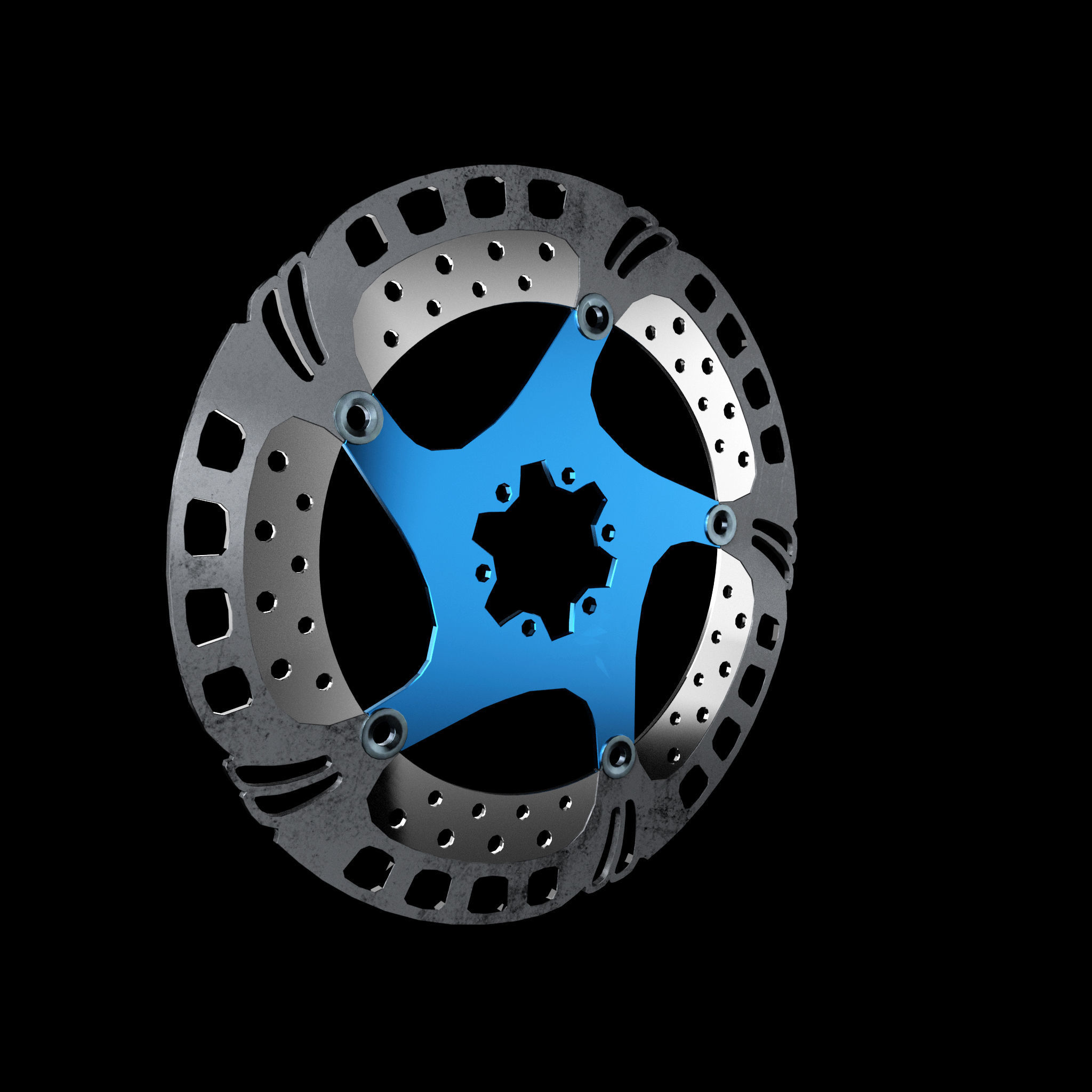 Motorcycle brake disc rotor 3D model | CGTrader