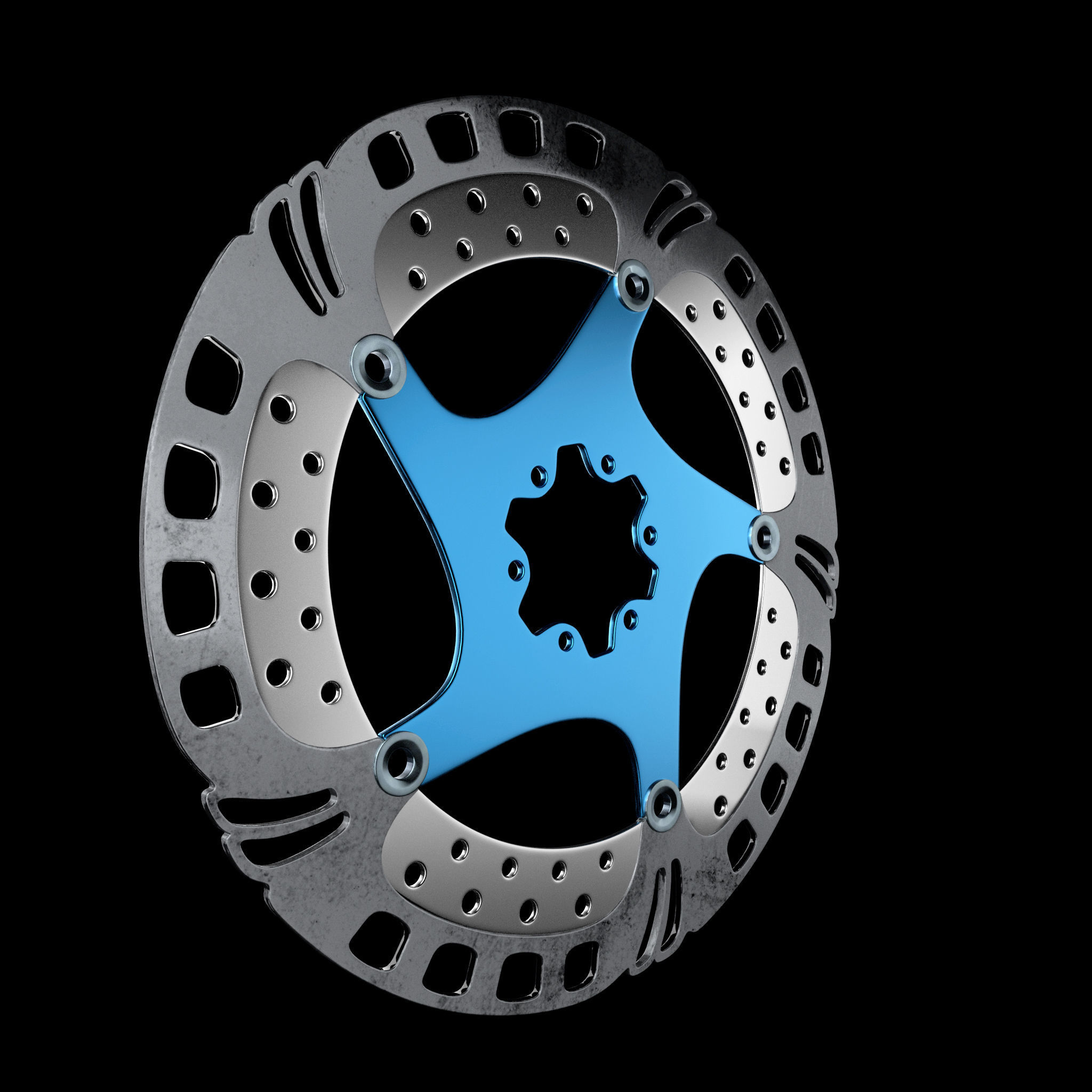 Motorcycle brake disc rotor 3D model | CGTrader