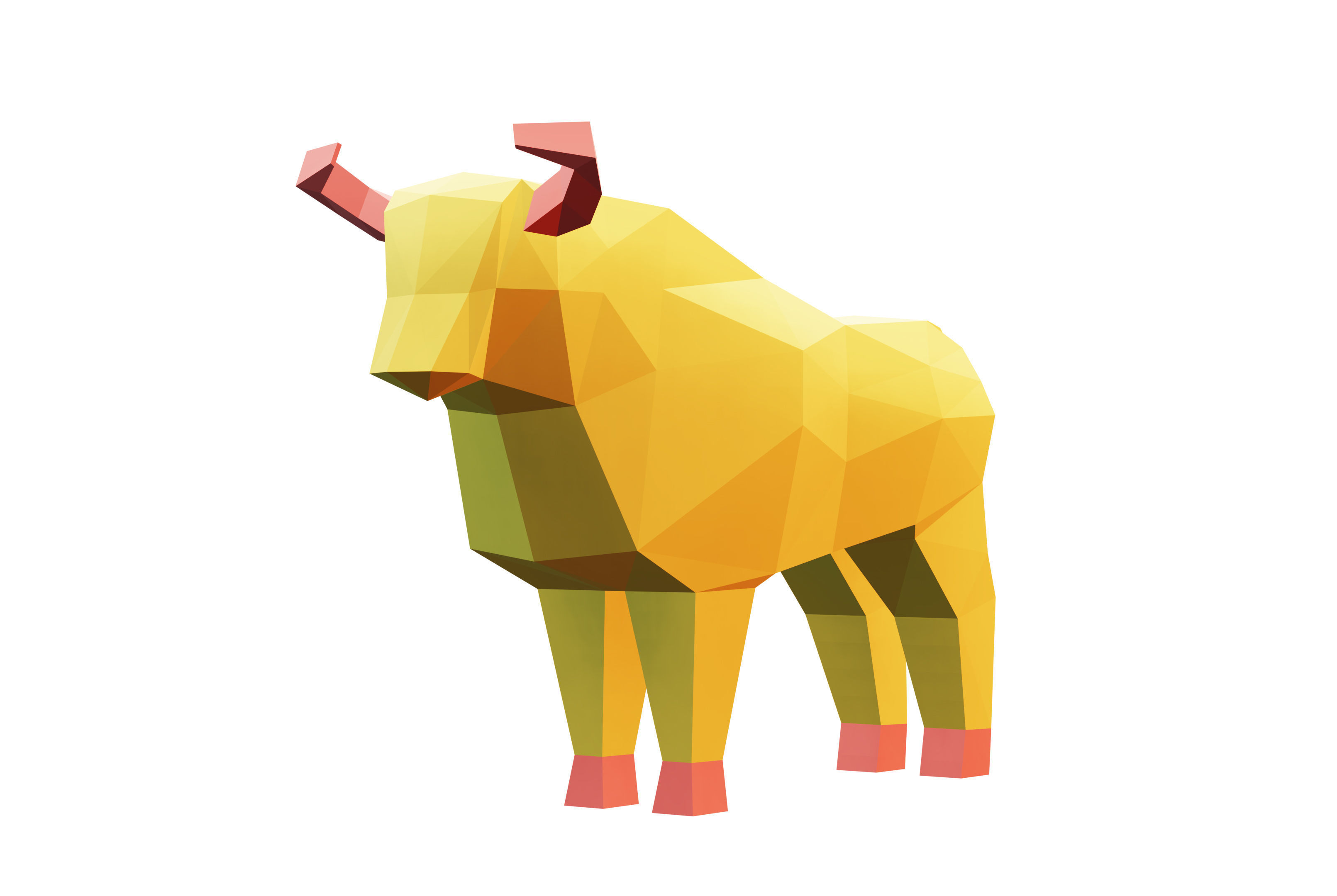 2021 Low poly Bull 3D model | CGTrader