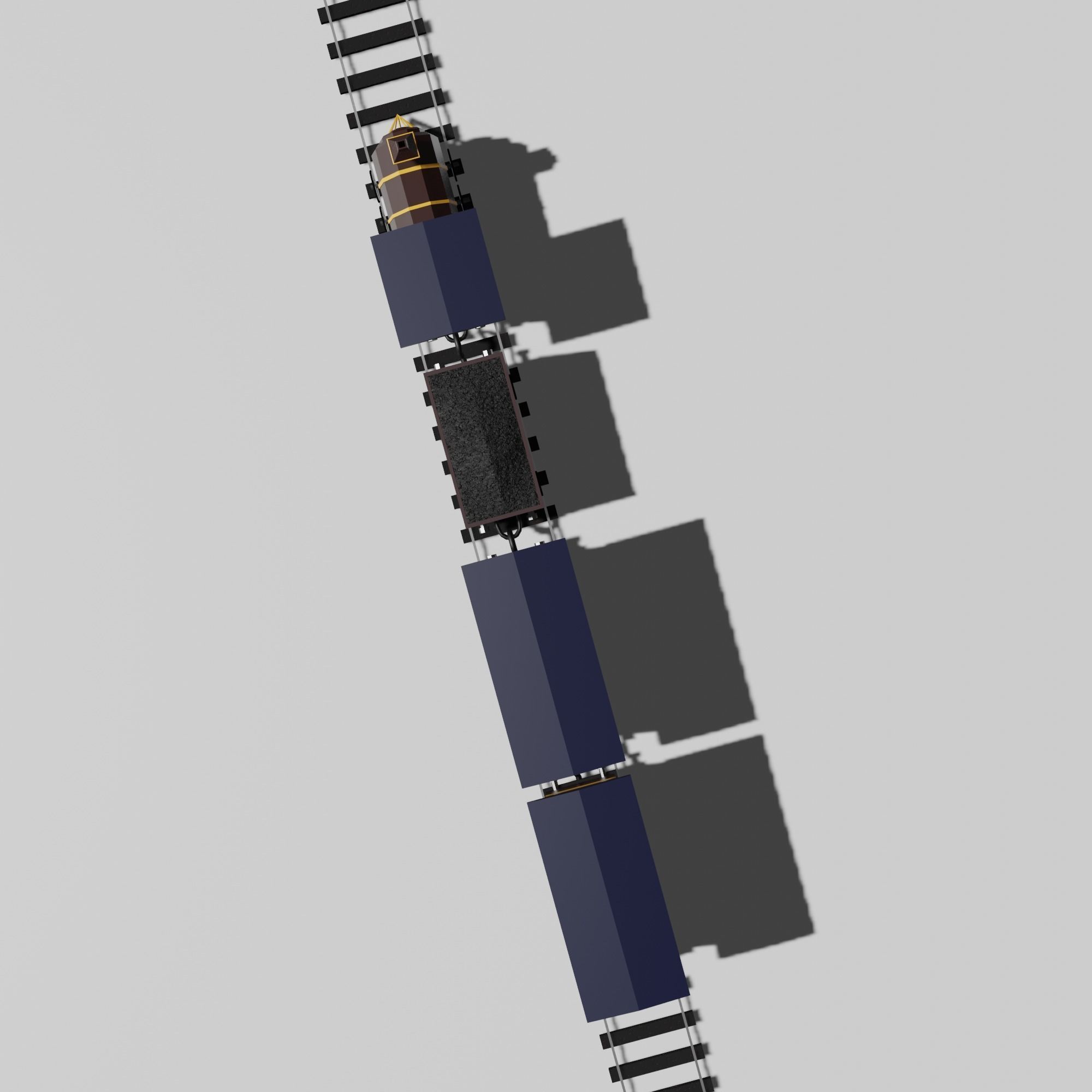 Train free 3D model rigged | CGTrader