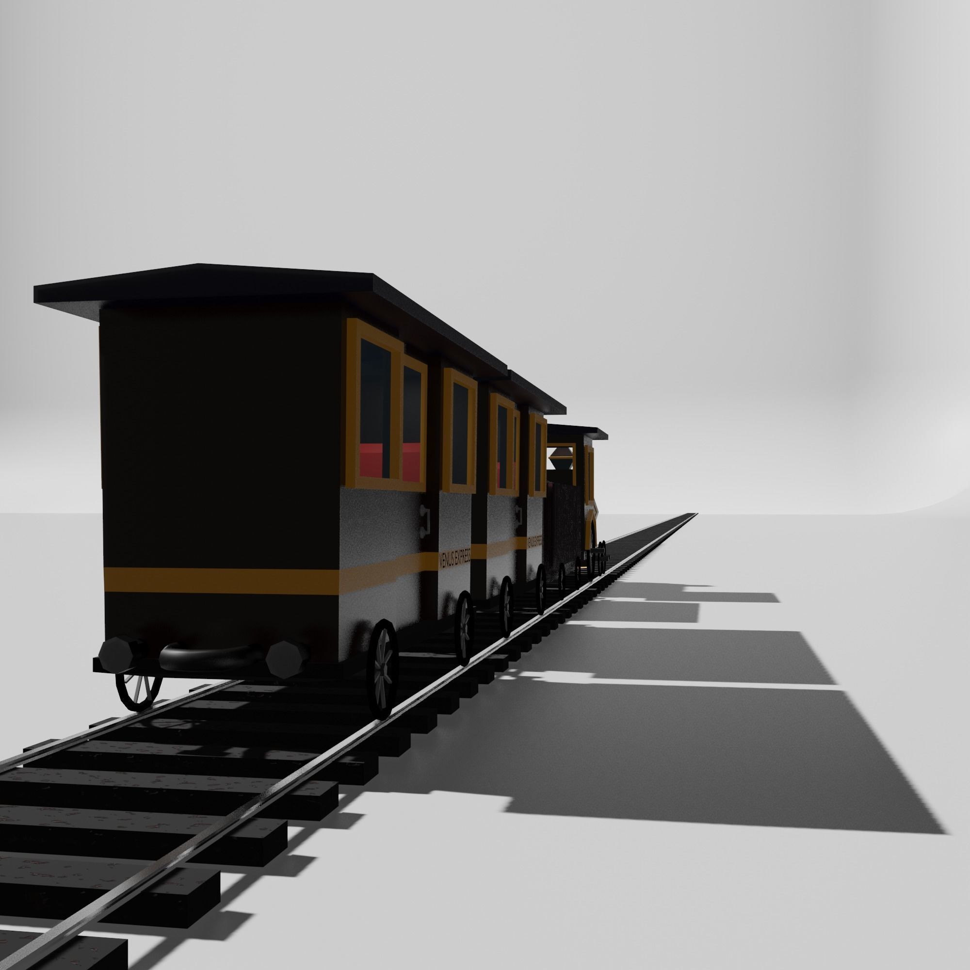 Train free 3D model rigged | CGTrader