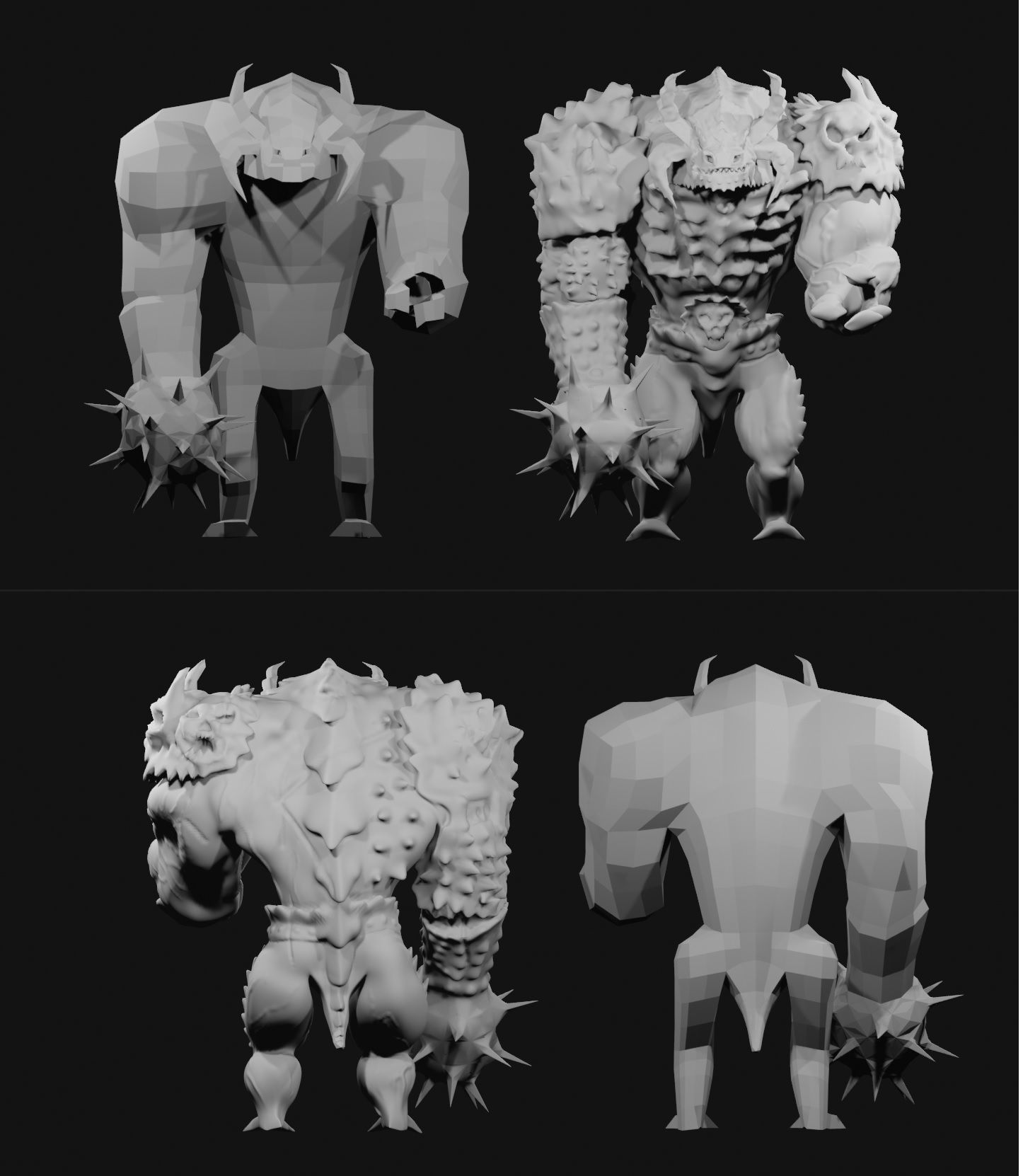 MagmaWarrior demon with glowing eyes 3D model | CGTrader