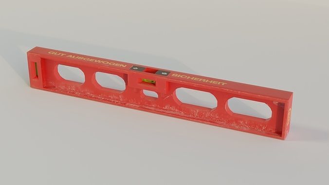 Spirit level red with dirt free VR / AR / low-poly 3D model | CGTrader