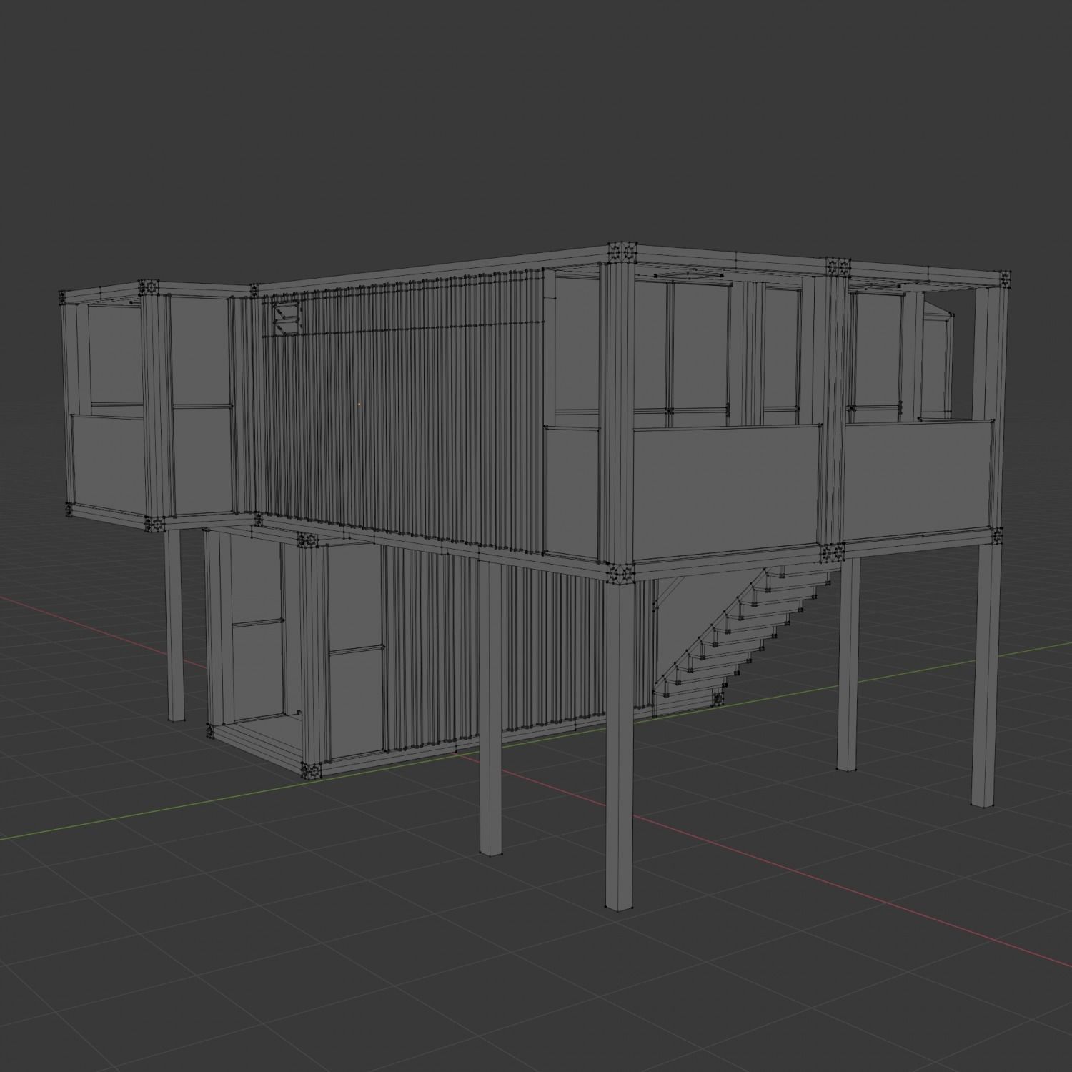 Container house free 3D model | CGTrader
