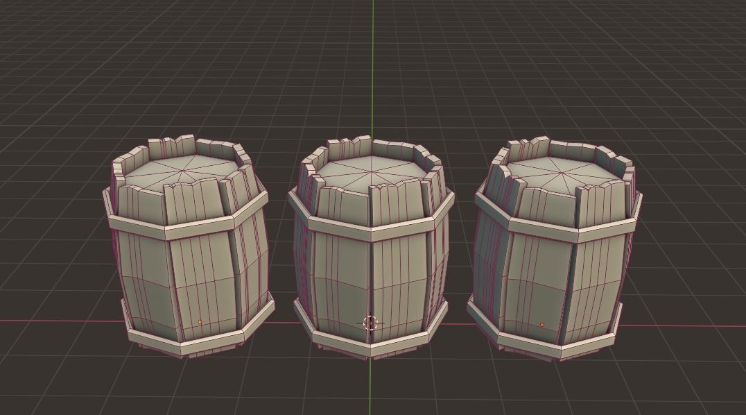 3D model PolyPack RPG Barrels VR / AR / low-poly | CGTrader