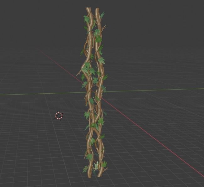 Vine with leaves 3D model animated rigged | CGTrader