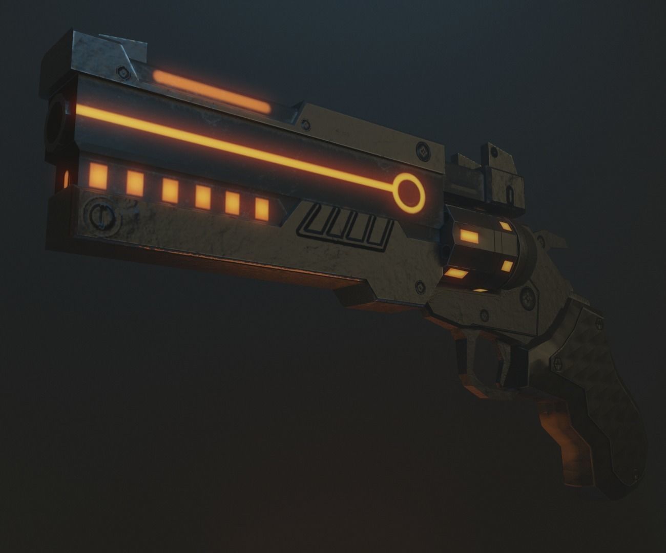 3D model sci-fi gun - LOW POLY VR / AR / low-poly | CGTrader