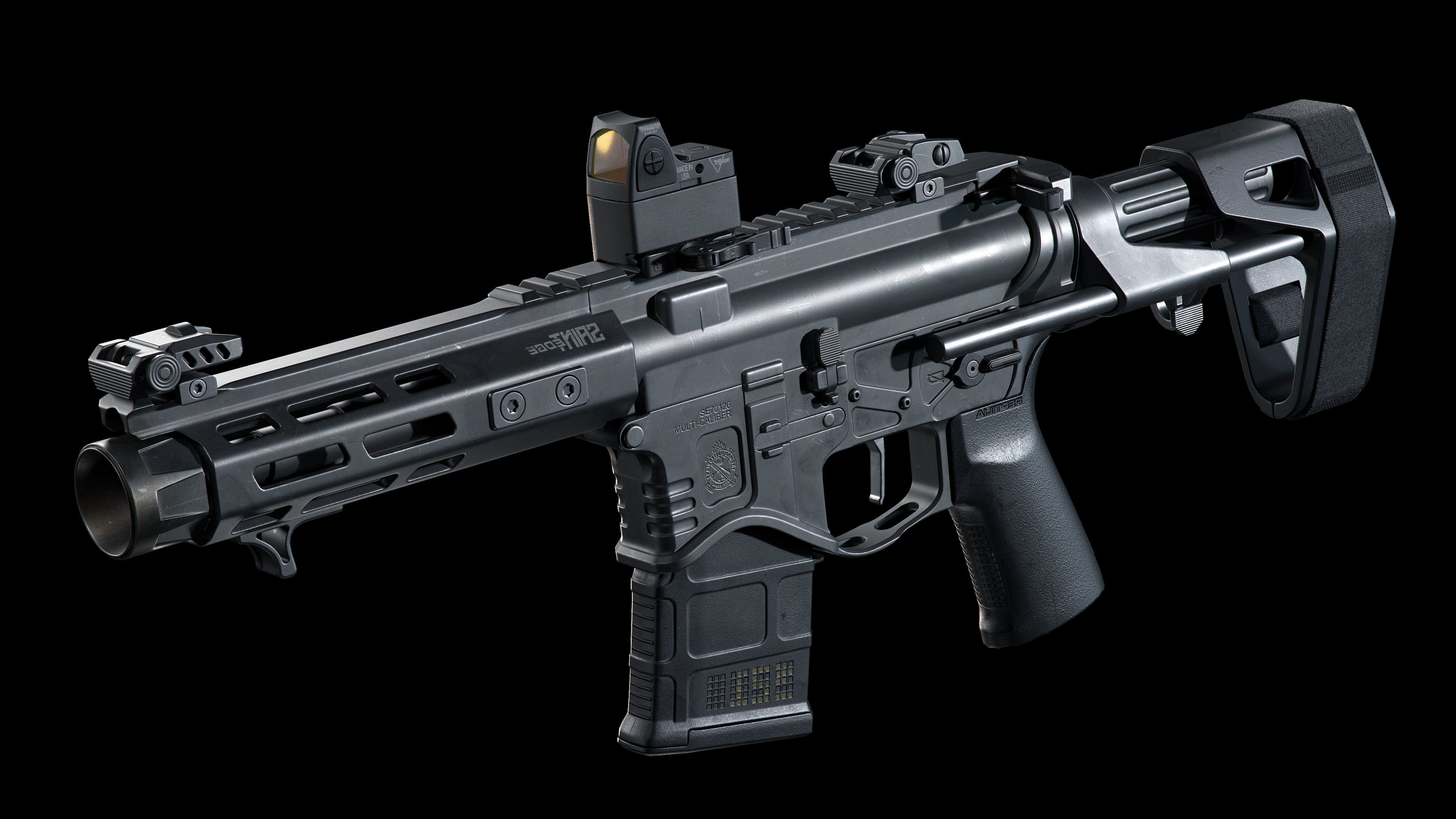 3D model Springfield Armory Saint edge PDW Saint edge EVAC ar15 pistols ...