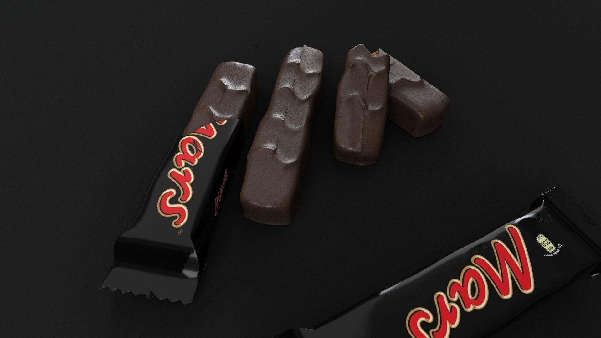 chocolate bar mars 3D model animated | CGTrader