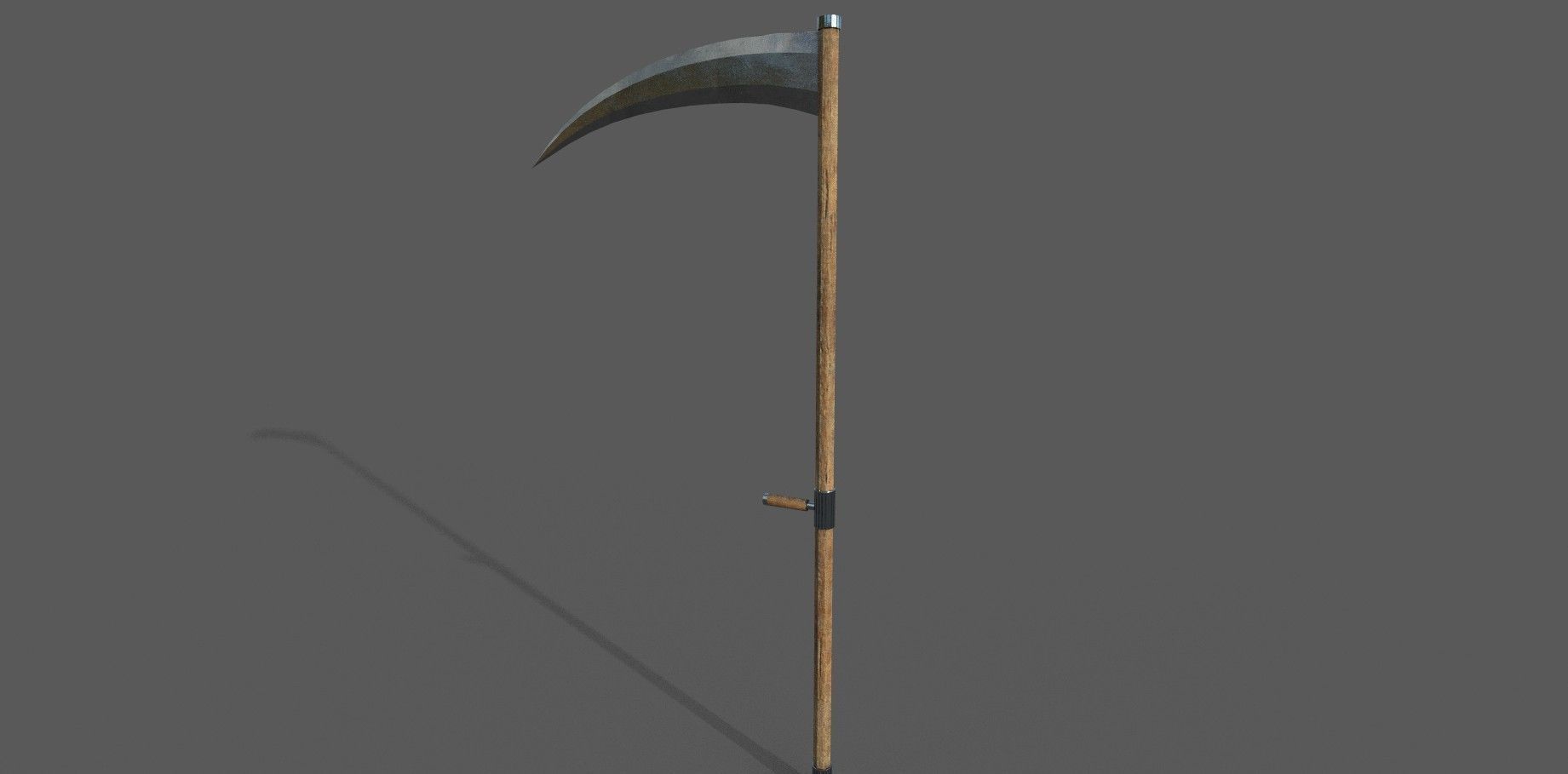 3D model Scythe Low-poly 3D model wooden pole VR / AR / low-poly | CGTrader
