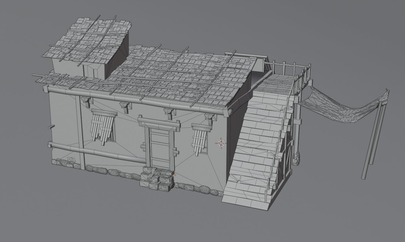 Poor man house free VR / AR / low-poly 3D model | CGTrader