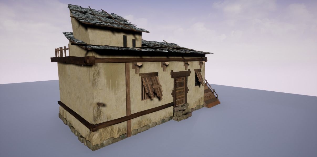 Poor man house free VR / AR / low-poly 3D model | CGTrader
