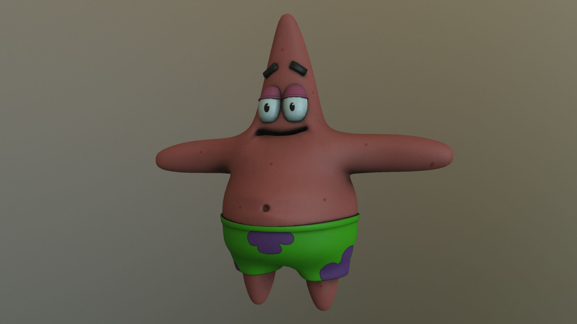 3D model Patrick star PBR low-poly game-ready VR / AR / low-poly | CGTrader