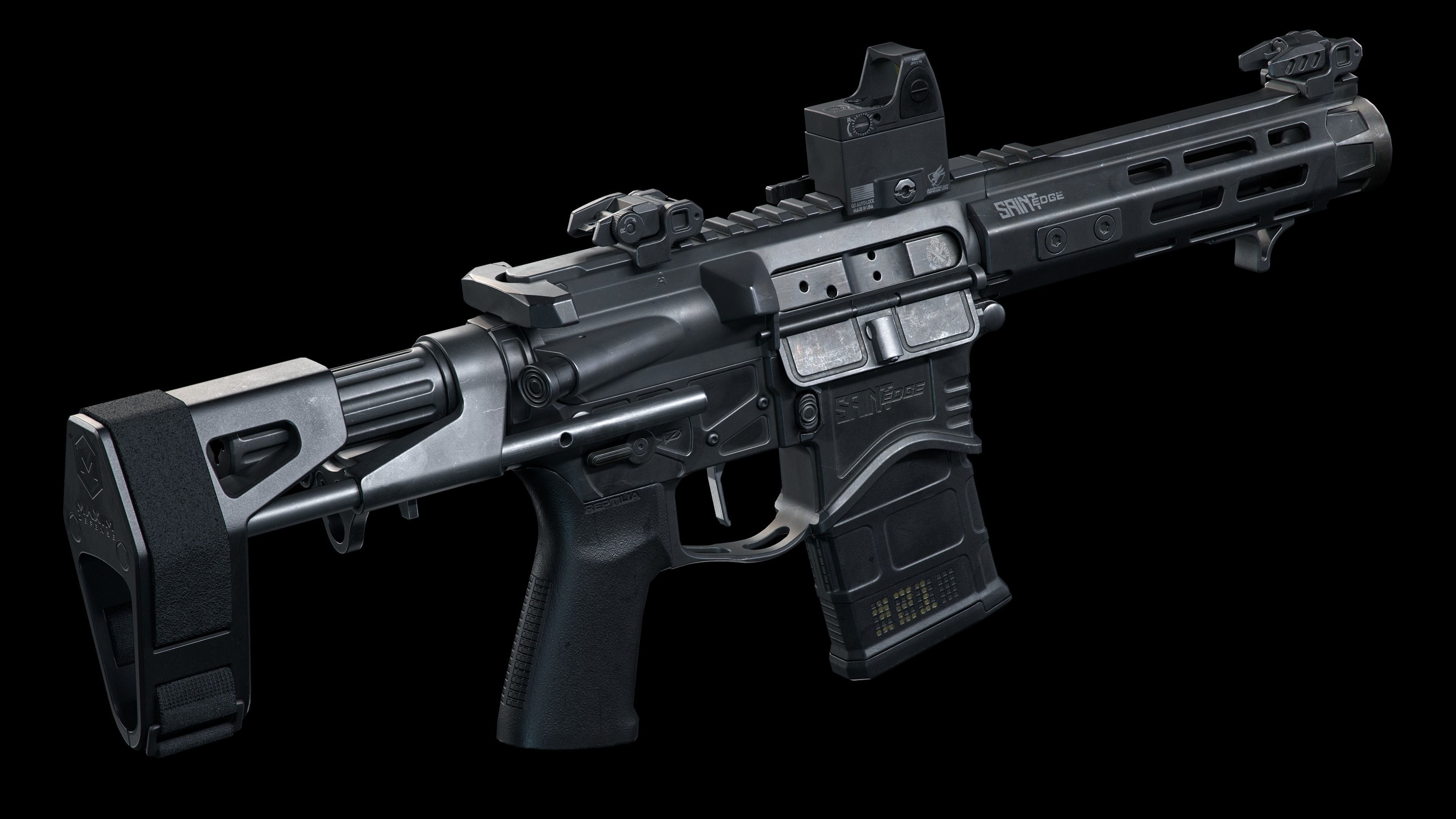 3D model Springfield Armory Saint edge PDW ar15 pistol VR / AR / low ...