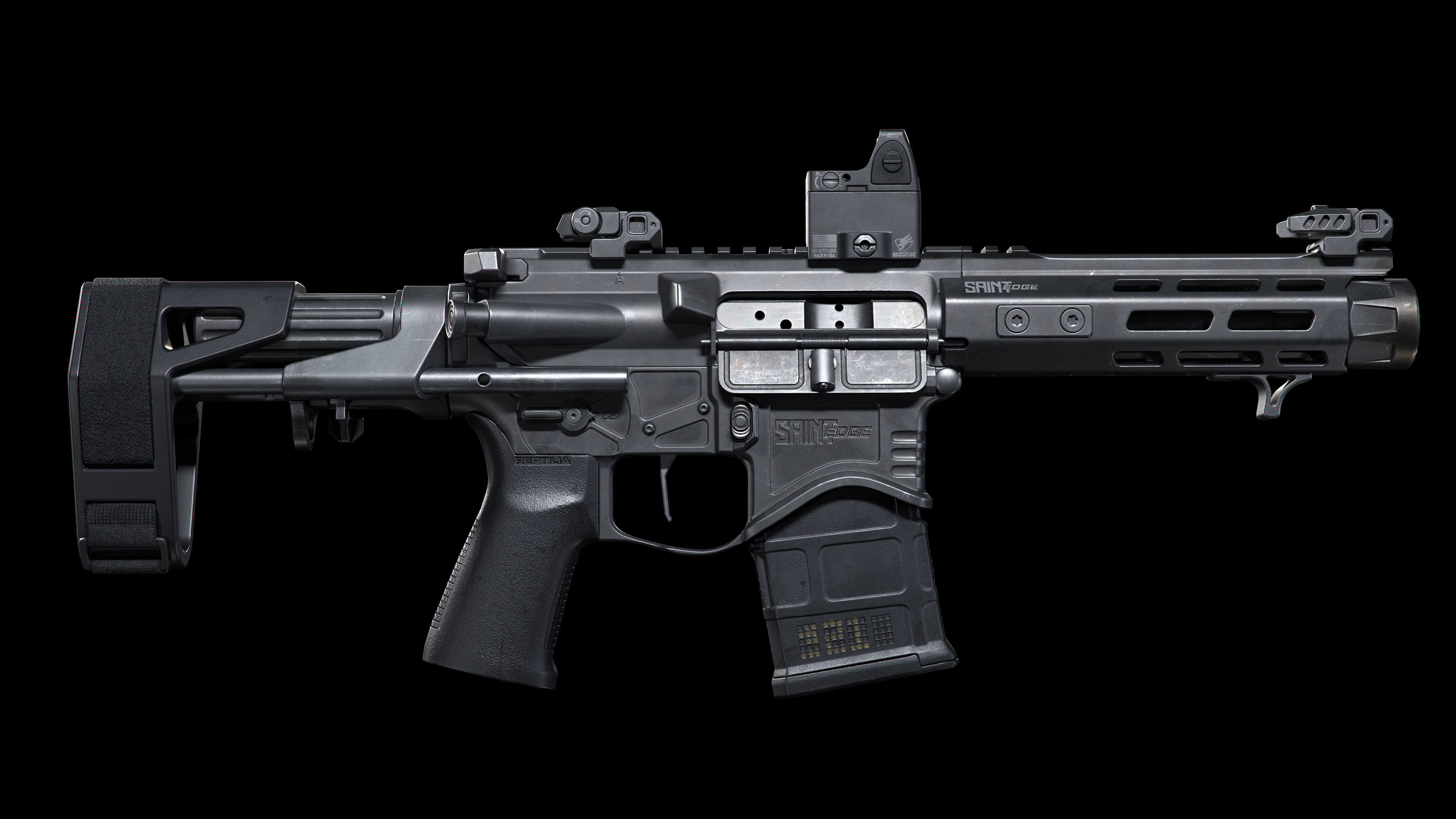 3D model Springfield Armory Saint edge PDW ar15 pistol VR / AR / low ...
