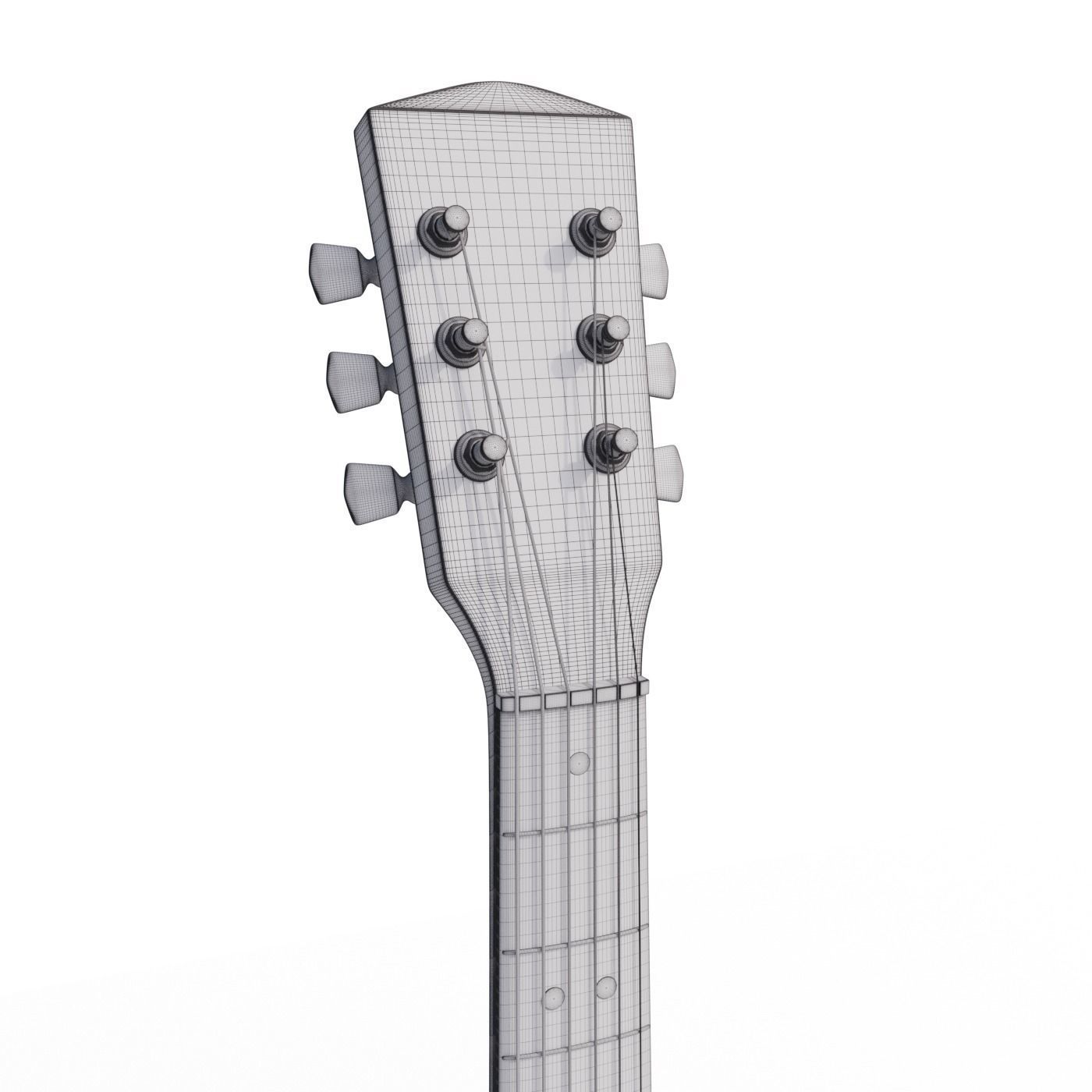 Acoustic guitar free 3D model | CGTrader