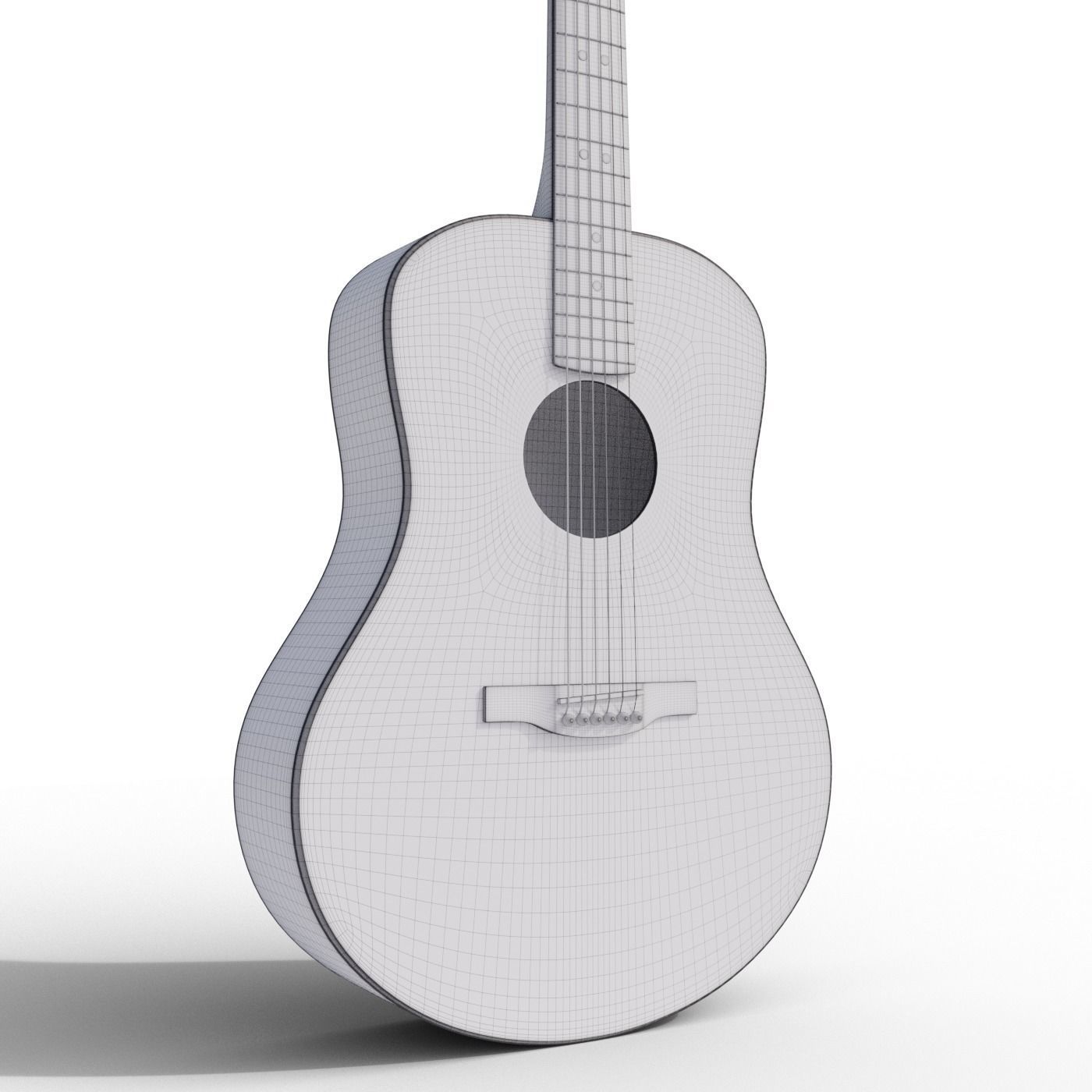Acoustic guitar free 3D model | CGTrader