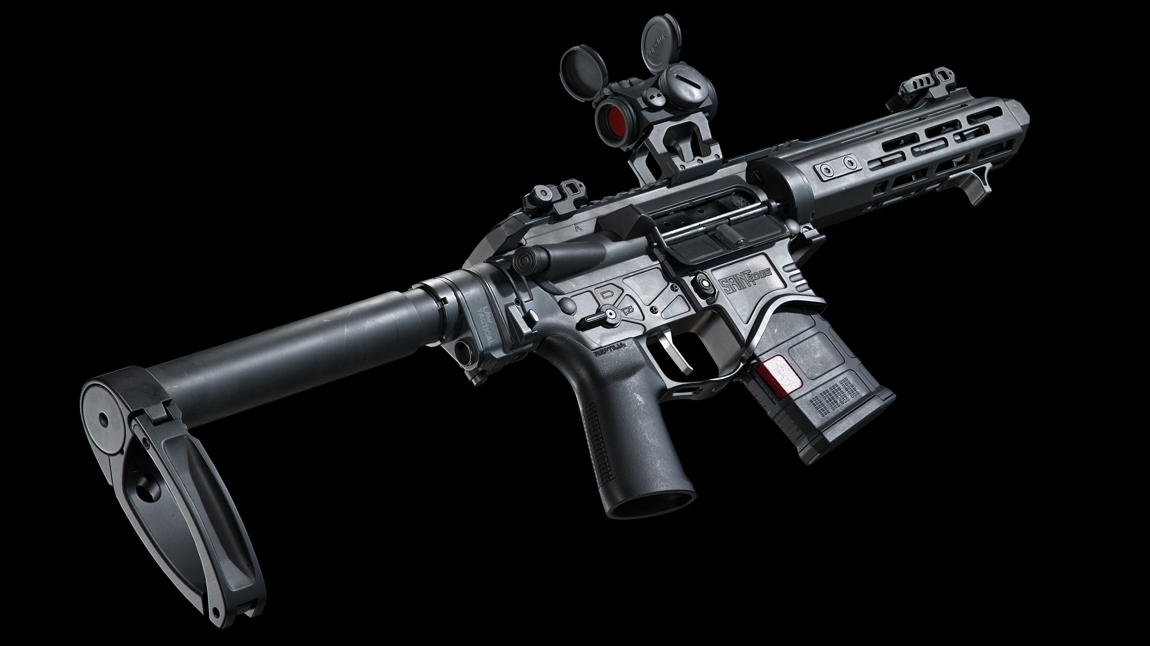 3D model Springfield Armory Saint edge EVAC ar15 pistol VR / AR / low ...