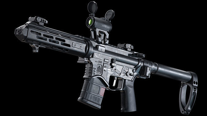 3D model Springfield Armory Saint edge EVAC ar15 pistol VR / AR / low ...