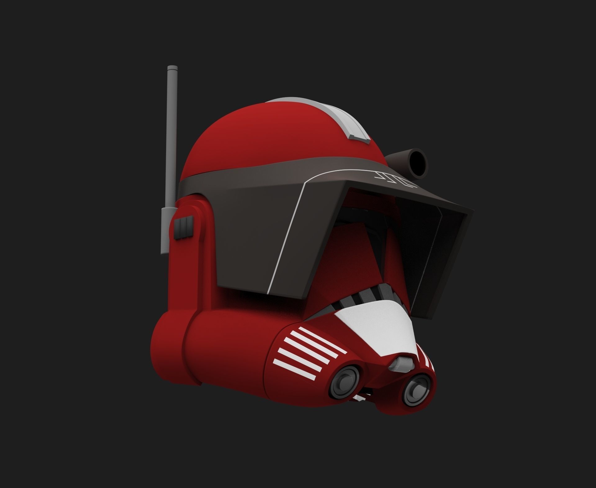 Commander Fox-Doom Helmet TCW - 3D Print Files STL 3D model 3D ...
