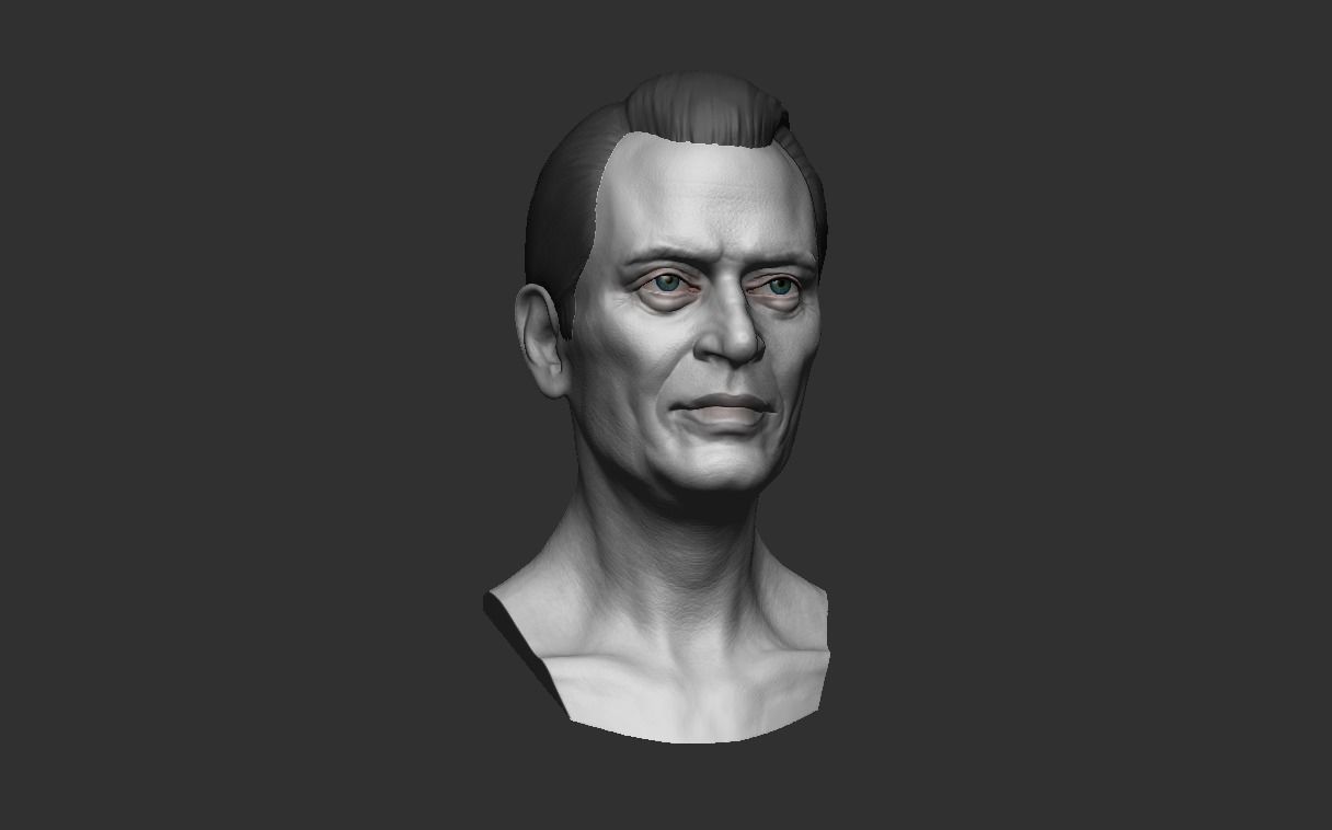 Printable bust Steve Buscemi 3D model 3D printable | CGTrader
