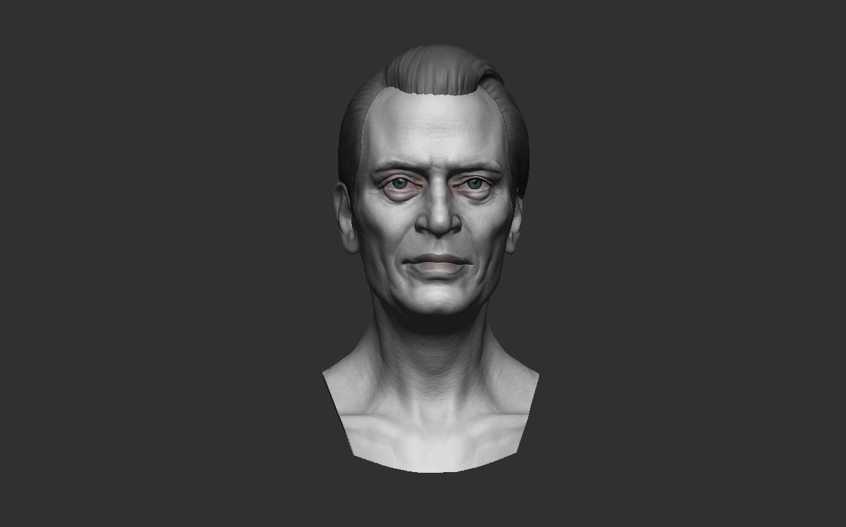 Printable bust Steve Buscemi 3D model 3D printable | CGTrader