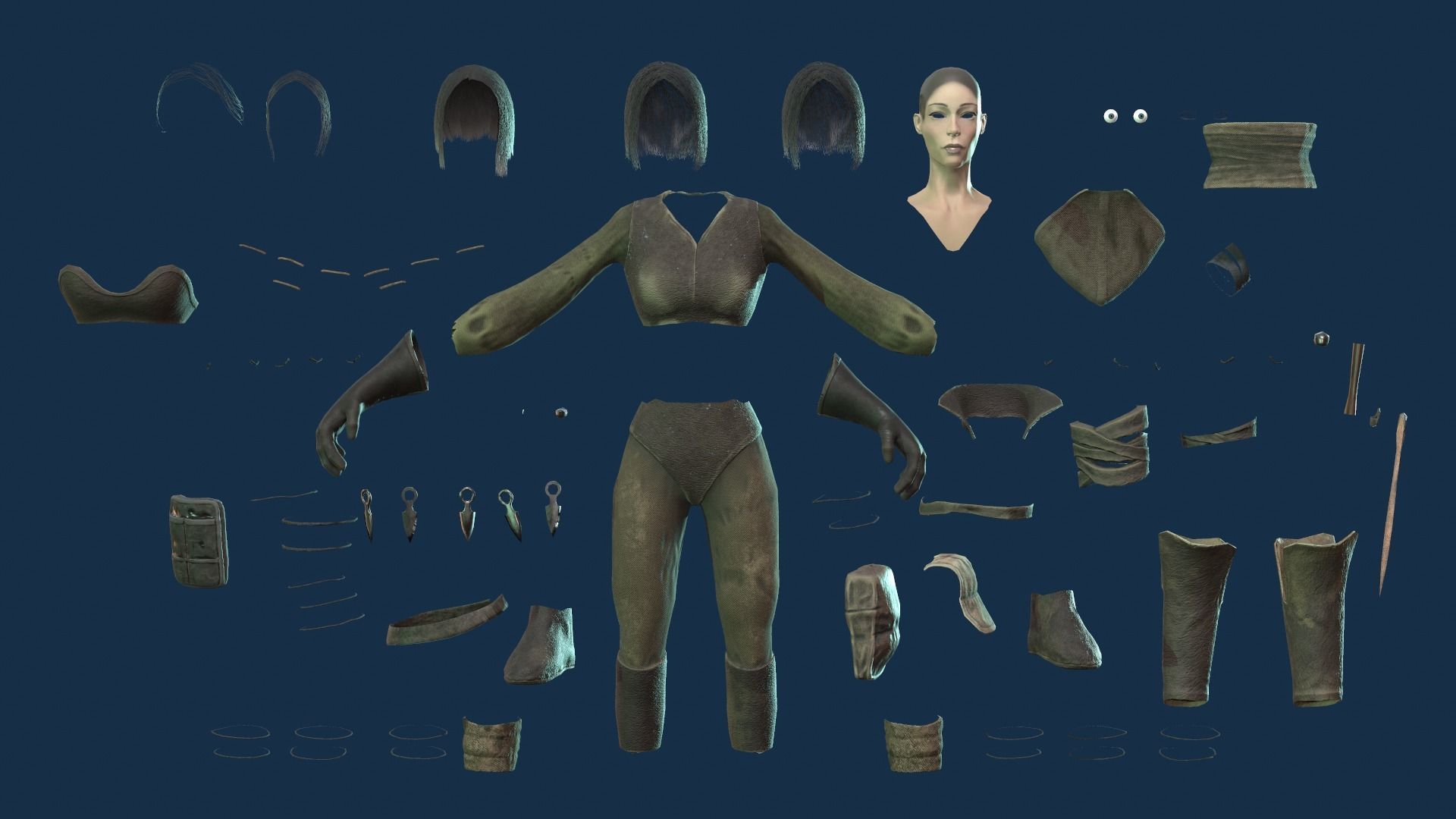 3D model Female Robber VR / AR / low-poly rigged animated | CGTrader